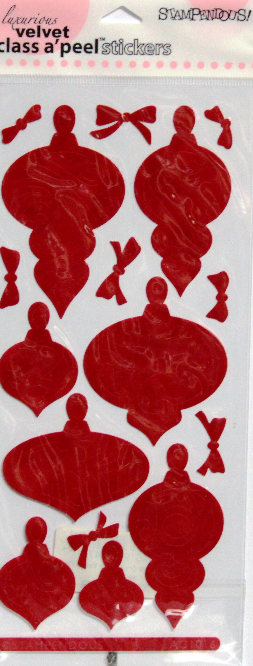 STAMPENDOUS Luxurious Velvet Red Scrollwork Ornament Stickers | Michaels