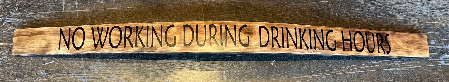 Whiskey Barrel Stave Sign - Bourbon Barrel Wood (Oak) Stave Sign - Wood ...