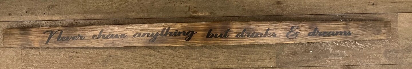 Whiskey Barrel Stave Sign - Bourbon Barrel Wood (Oak) Stave Sign - Wood ...