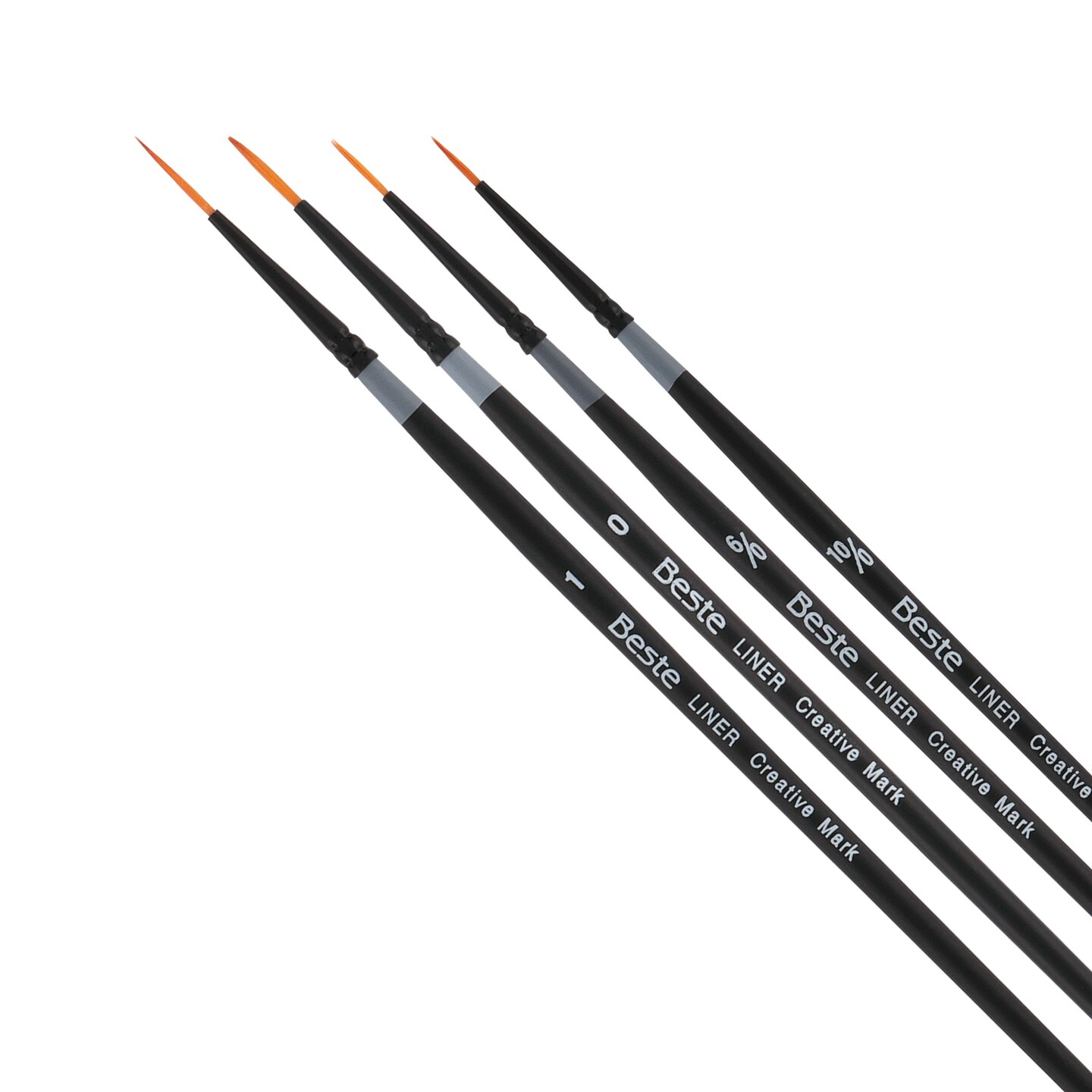 Creative Mark Beste Golden Taklon Liner Assorted Artist Brush Set of 4 ...