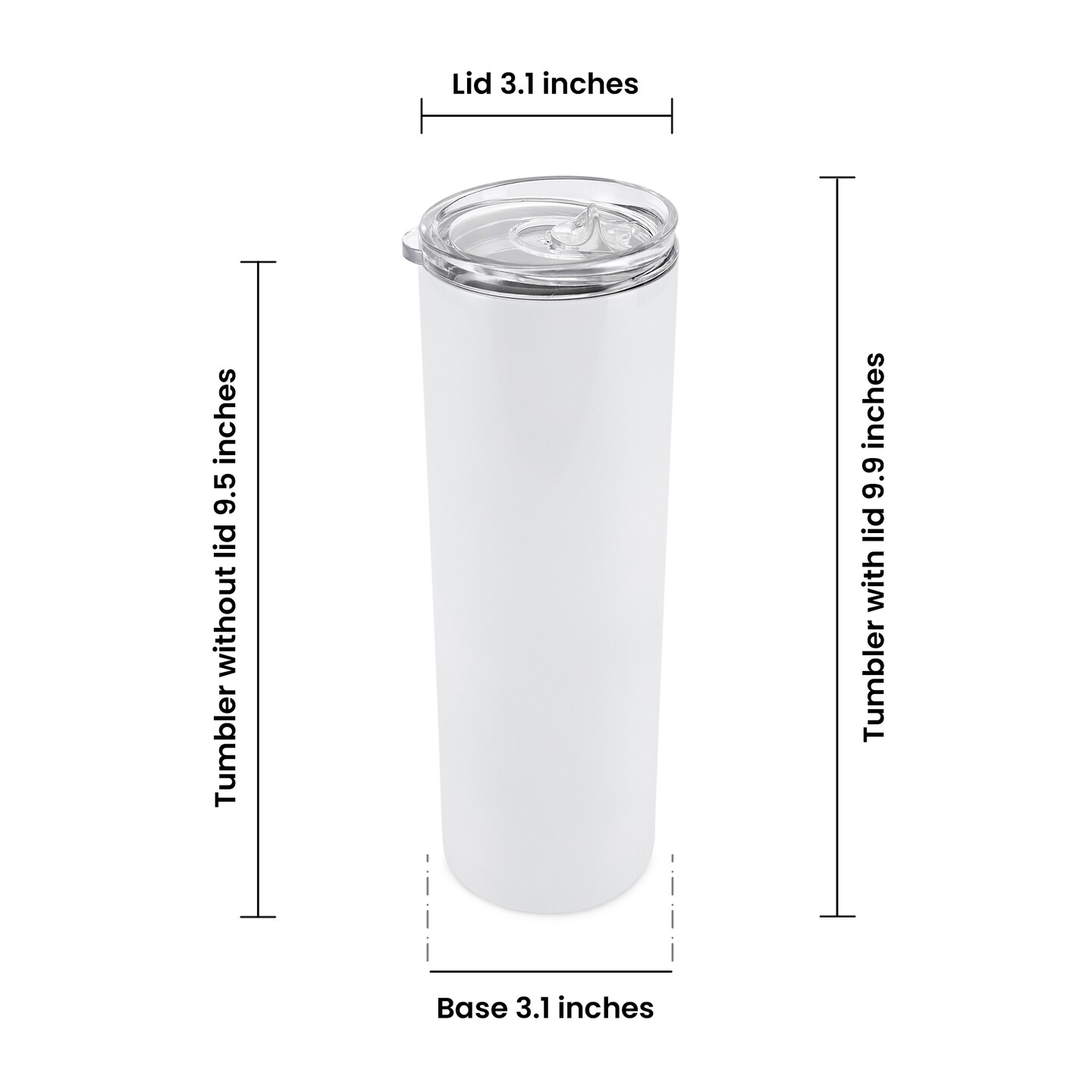 Makerflo 30 oz Skinny Sublimation Tumbler with Lid & Straw | Craft ...