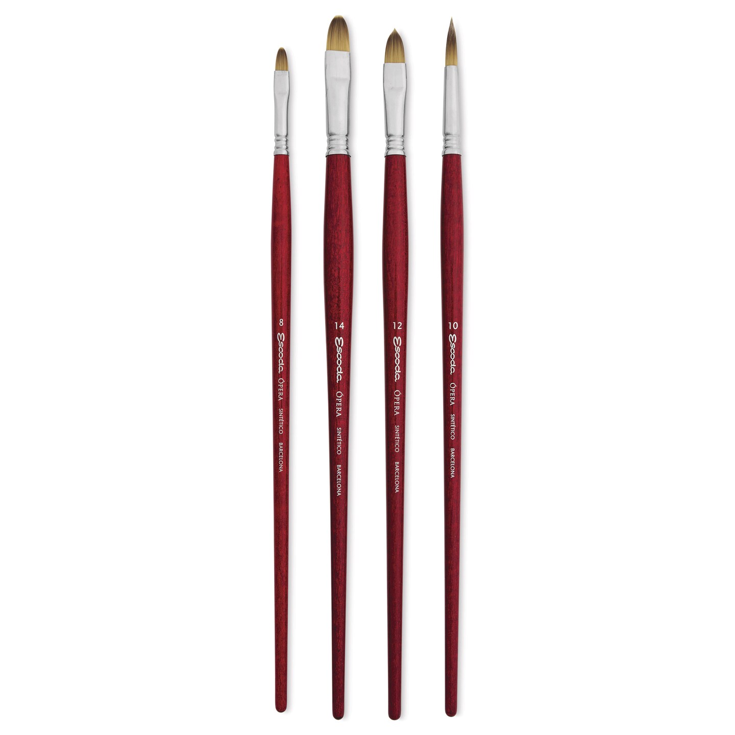 Escoda Opera Takatsu Synthetic Brushes - Series 8955 Assorted, Set of 4. Long Handle | Michaels