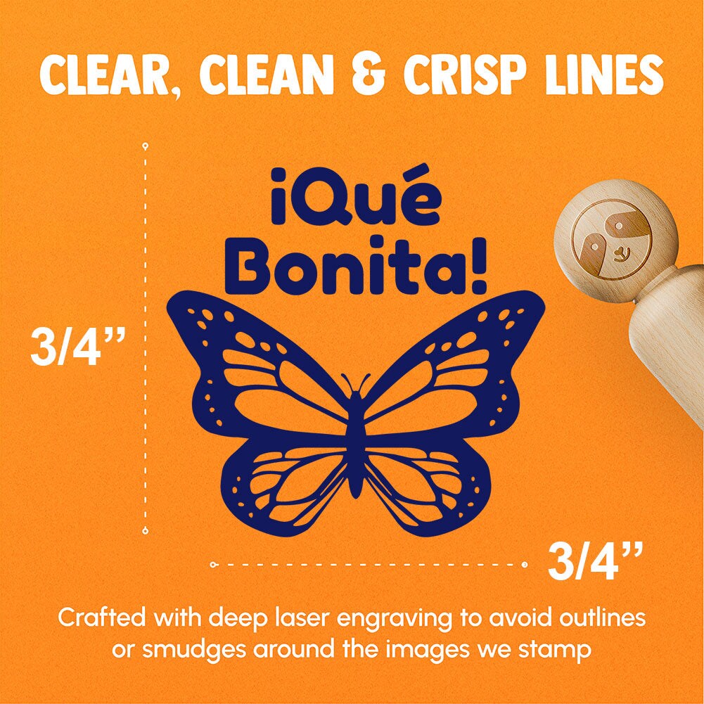 Que Bonita How Beautiful Butterfly Mariposa Spanish Teacher Stamp ...