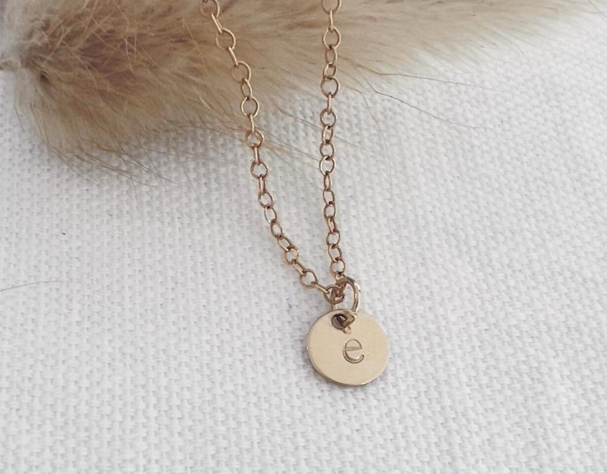 Tiny Initial Necklace, 14k Gold Filled, Custom Initial Charms, Gift For ...