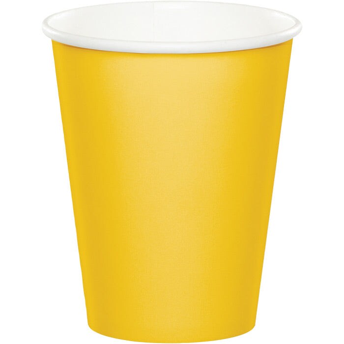 School Bus Yellow Hot/Cold Paper Cups 9 Oz (24/Pkg) | Michaels
