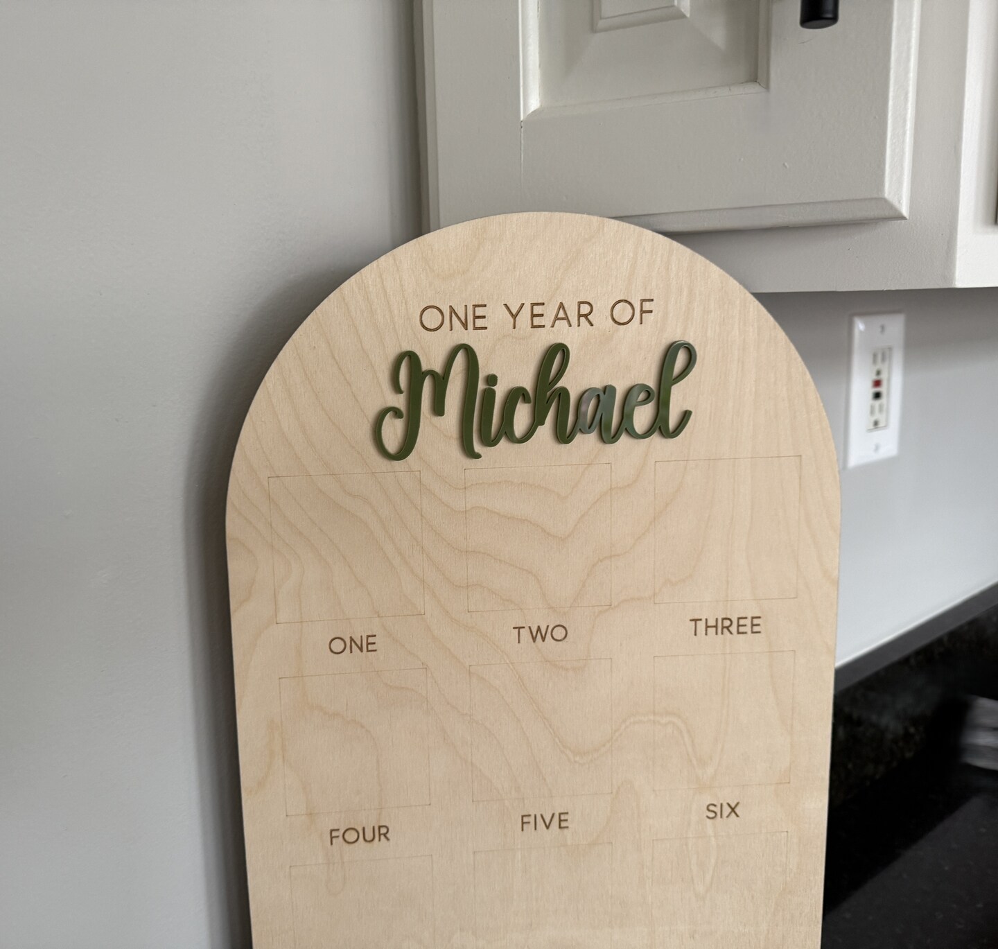 Personalized First Year Board - Milestones Photo Board | MakerPlace by ...