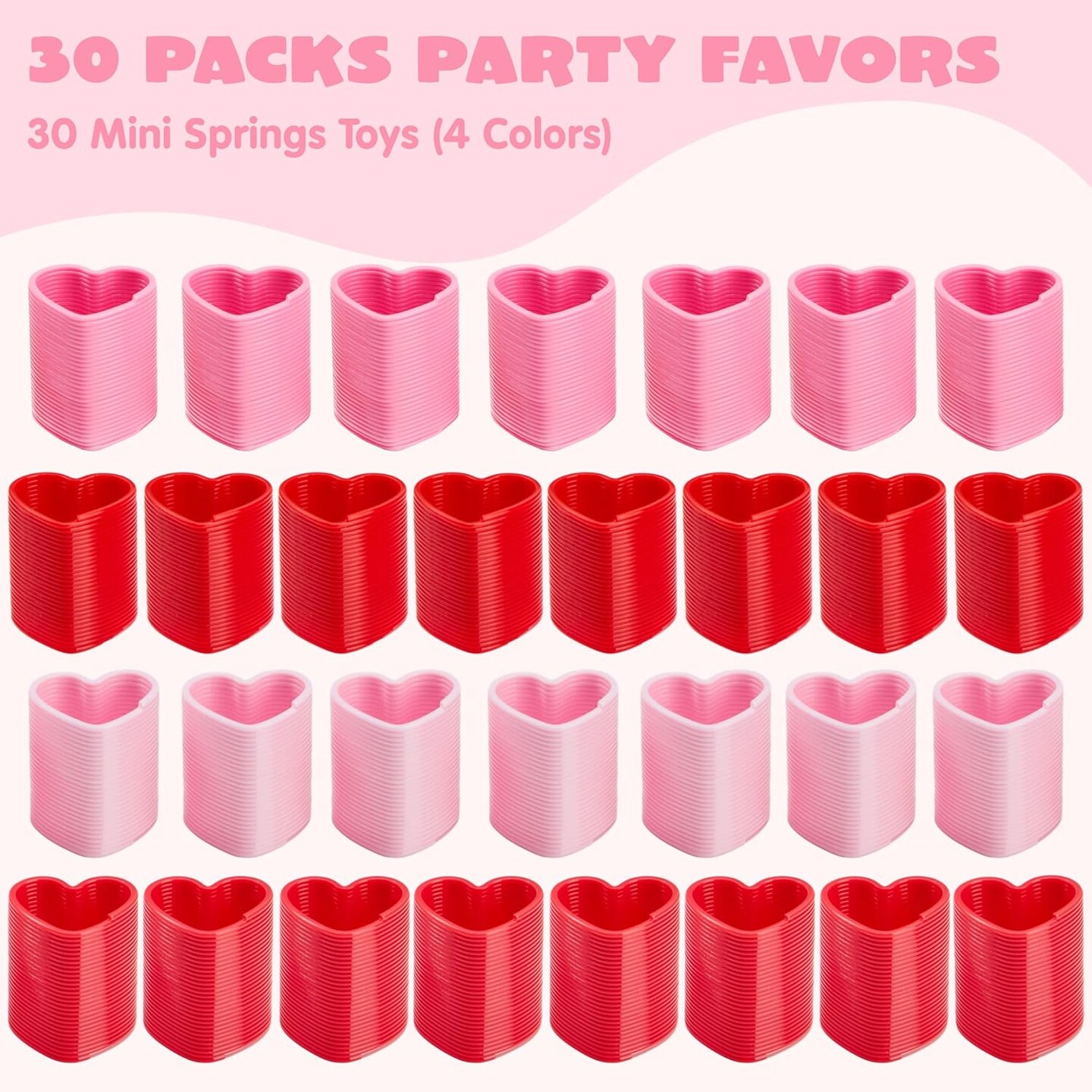 30 Packs Valentine’s Day Party Favors with Mini Springs Toys, Multi ...