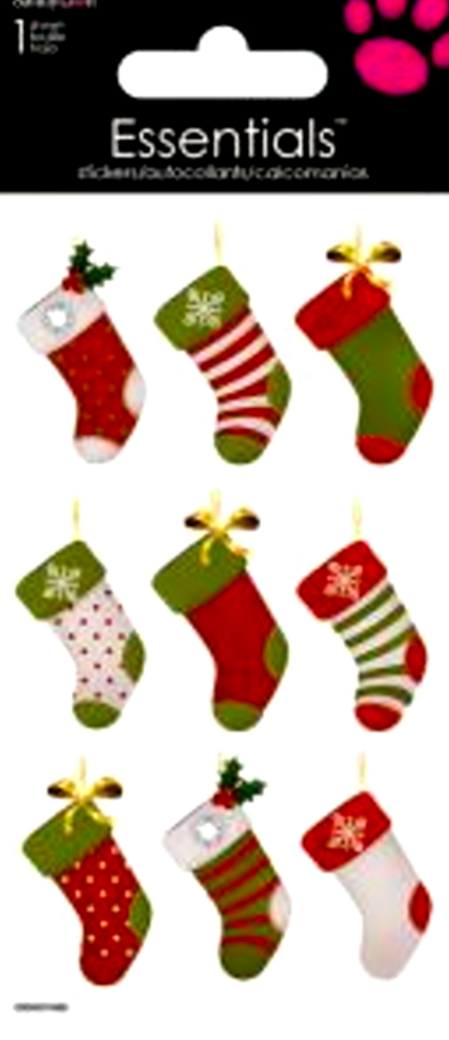 Sandylion Essentials Christmas Stockings Dimensional Stickers | Michaels