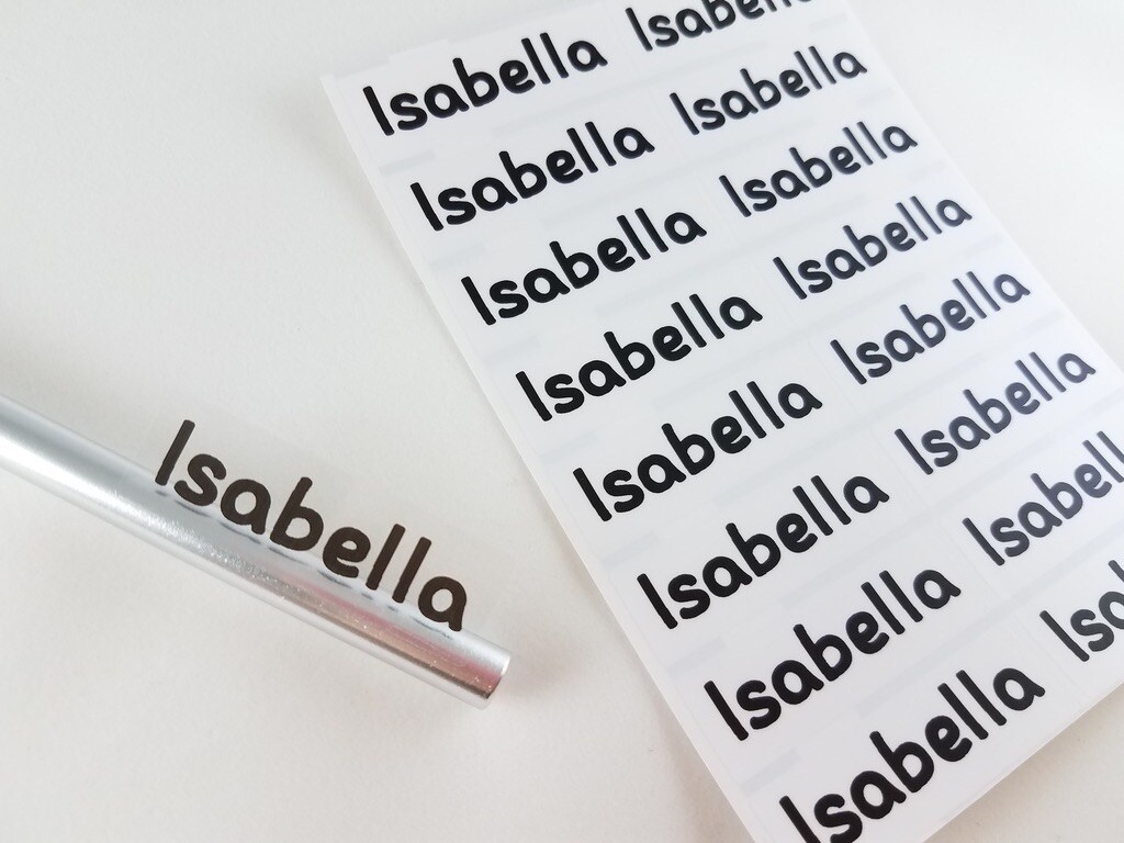Clear Waterproof Name Stickers for Kids Business Daycare Labels- Long ...