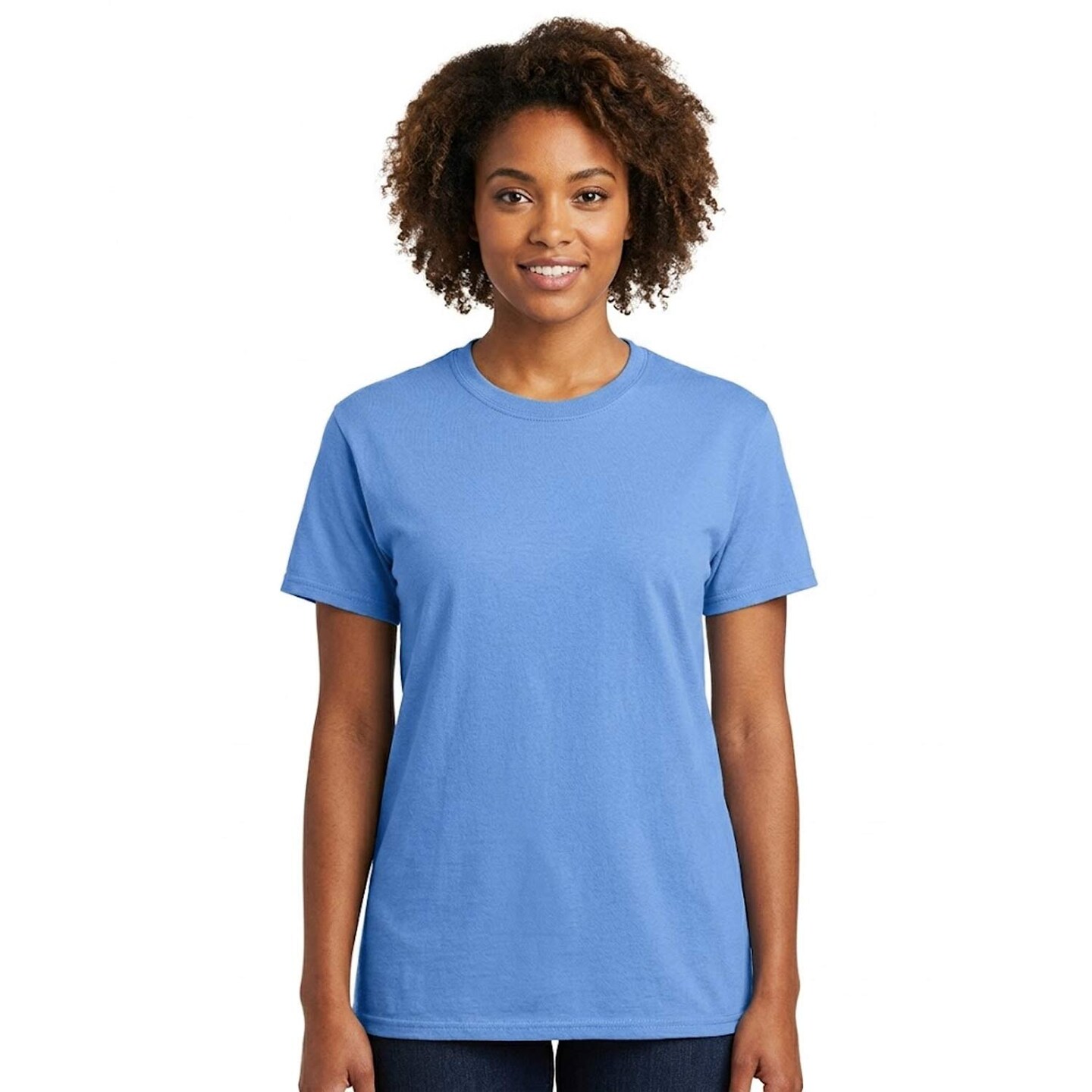 Hanes 12 Pack: Beefy-T T-Shirt for Adult, Color: Carolina blue, Size ...