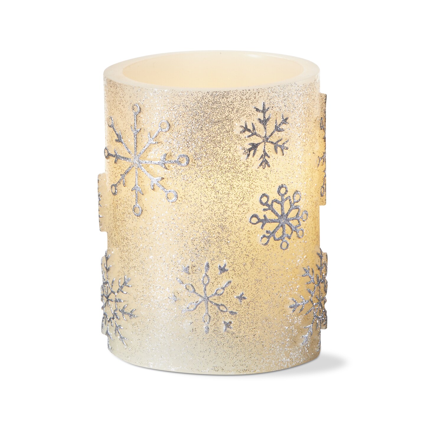 Snowflake Led Pillar Candle 3X4 | Michaels