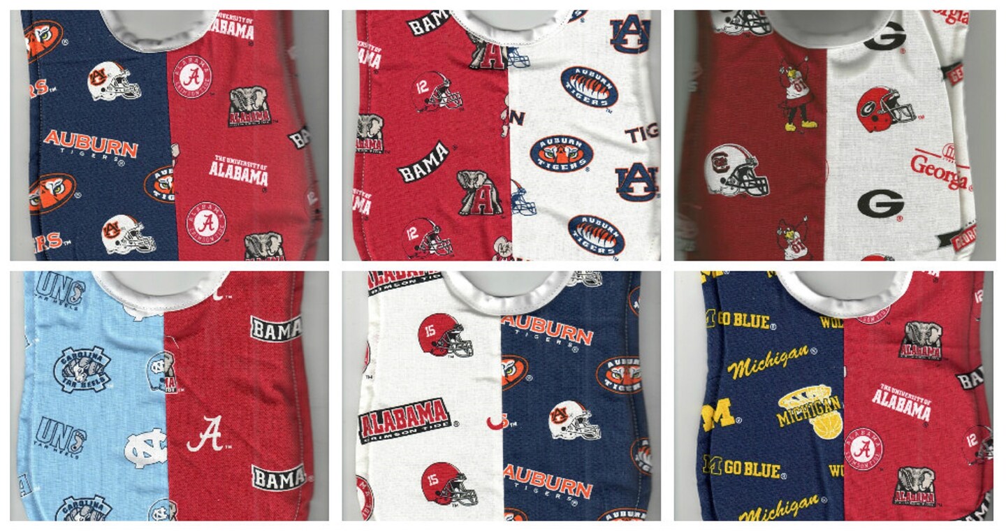College Teams House Divided Baby Bibs - Handmade | MakerPlace by Michaels