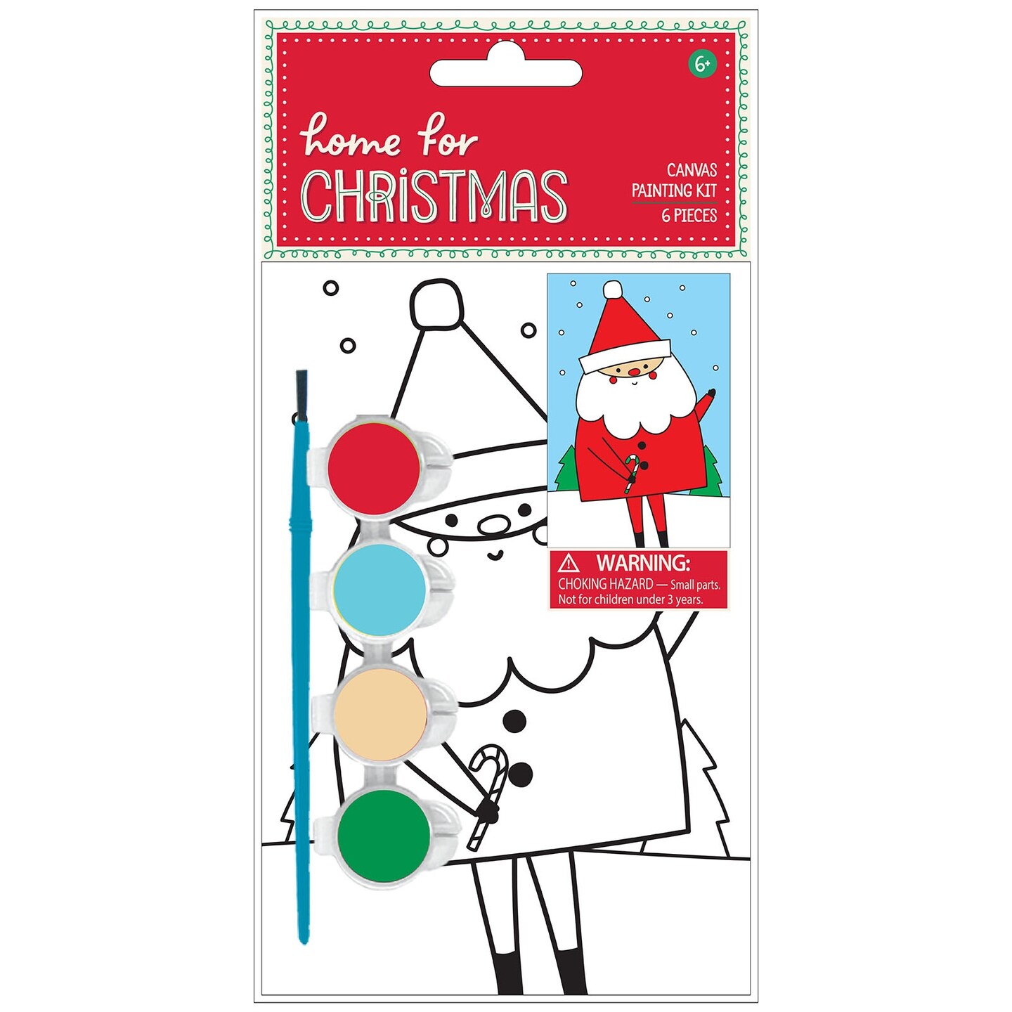 American Crafts Home For Christmas Canvas Coloring Kit-Santa | Michaels
