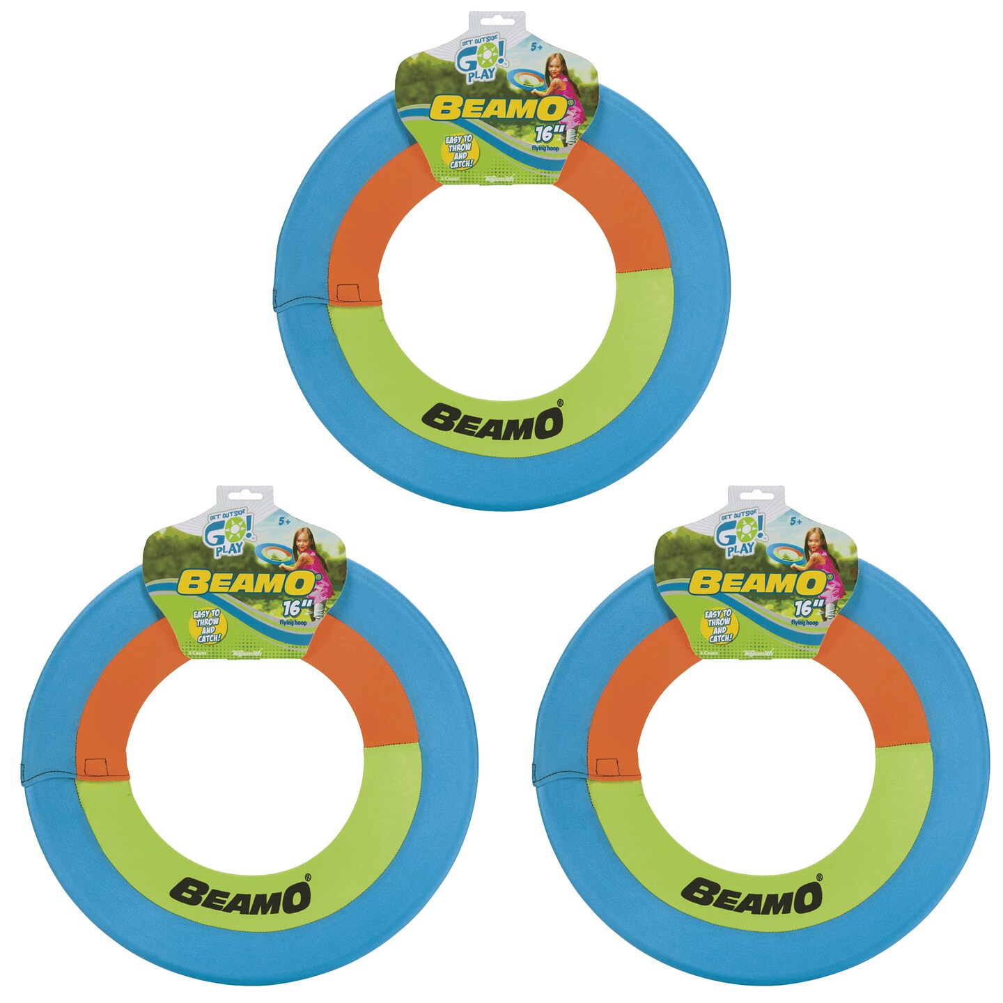 Toysmith Get Outside Go! Mini Beamo Flying Hoop (16"), Colors May Vary ...