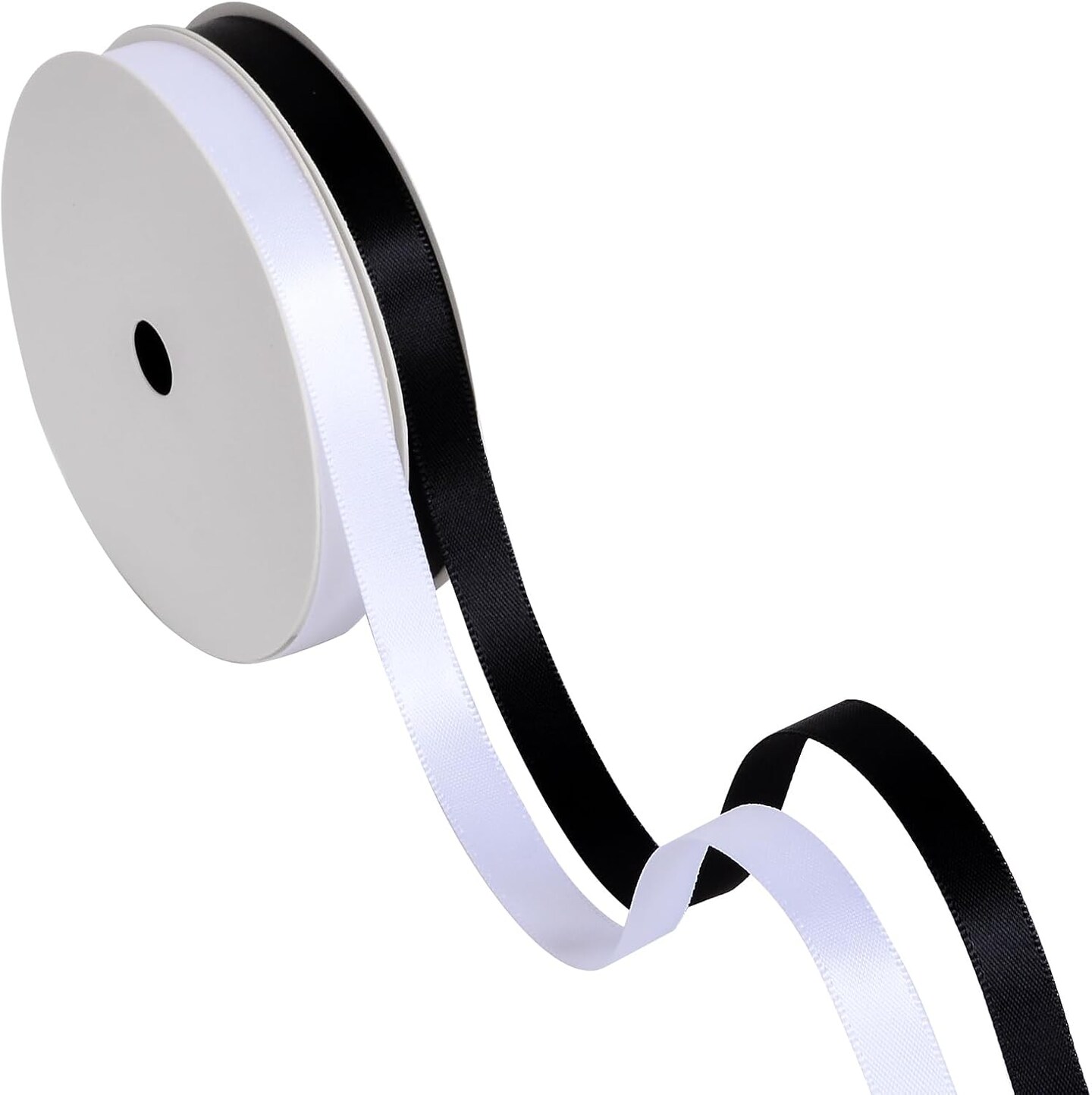 Black and White Double Faced Satin Ribbon | Michaels