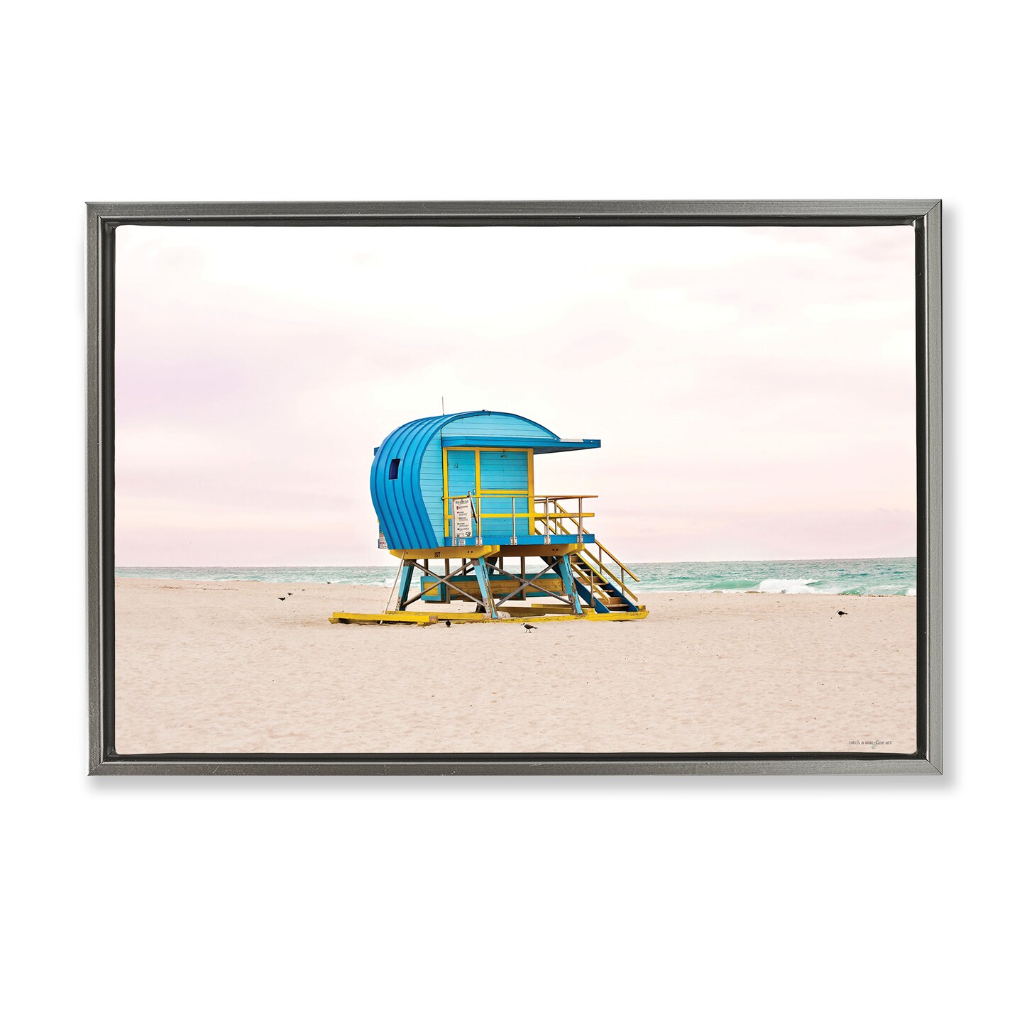 Stupell Industries Summer Lifeguard Cabin Floating Frame Design by ...