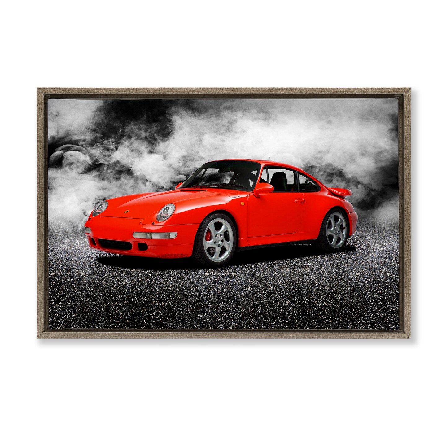 Stupell Industries Bold Red Sports Car Floating Frame Design by Mark ...