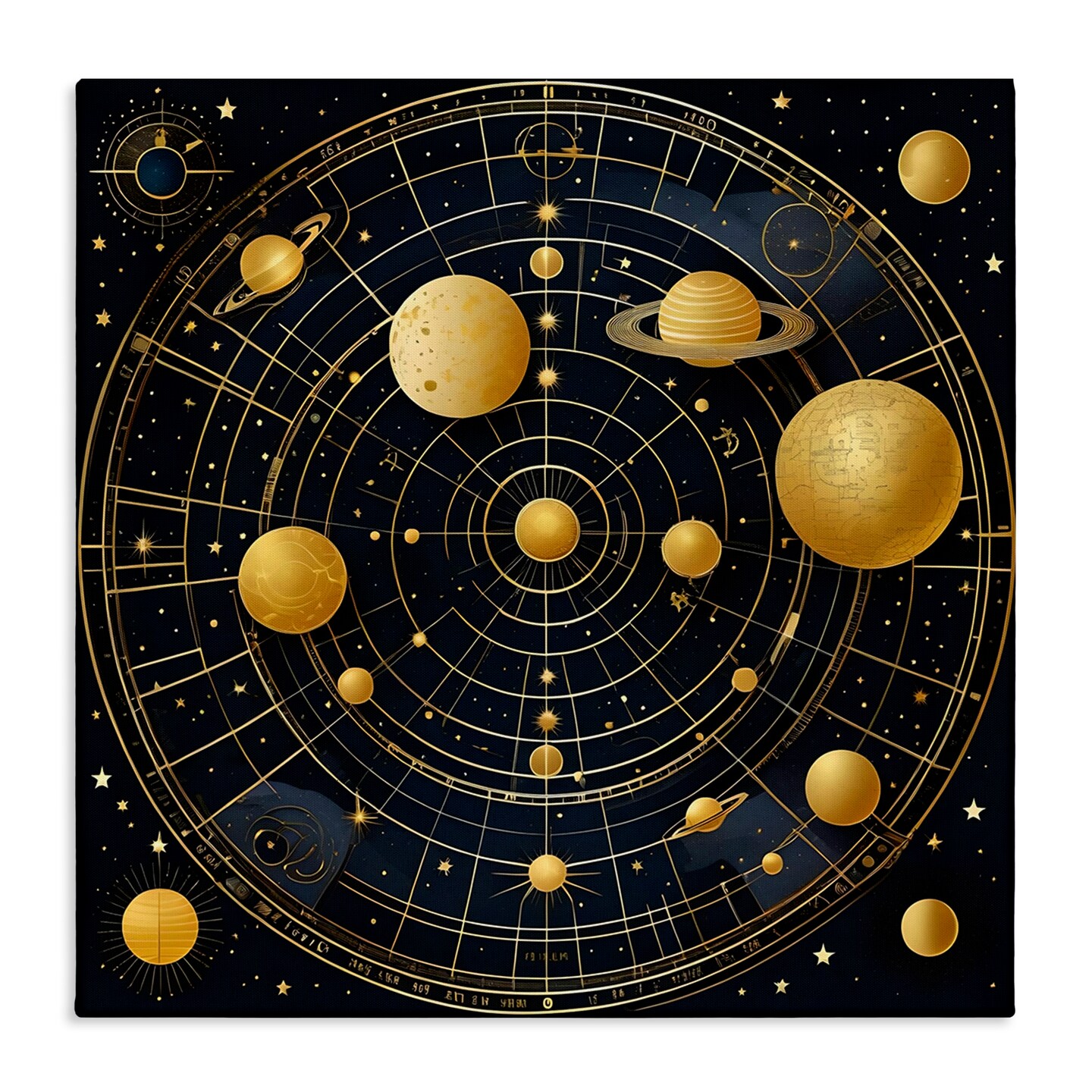 Stupell Industries Astral Planets in Solar System Canvas Design by Tabz ...