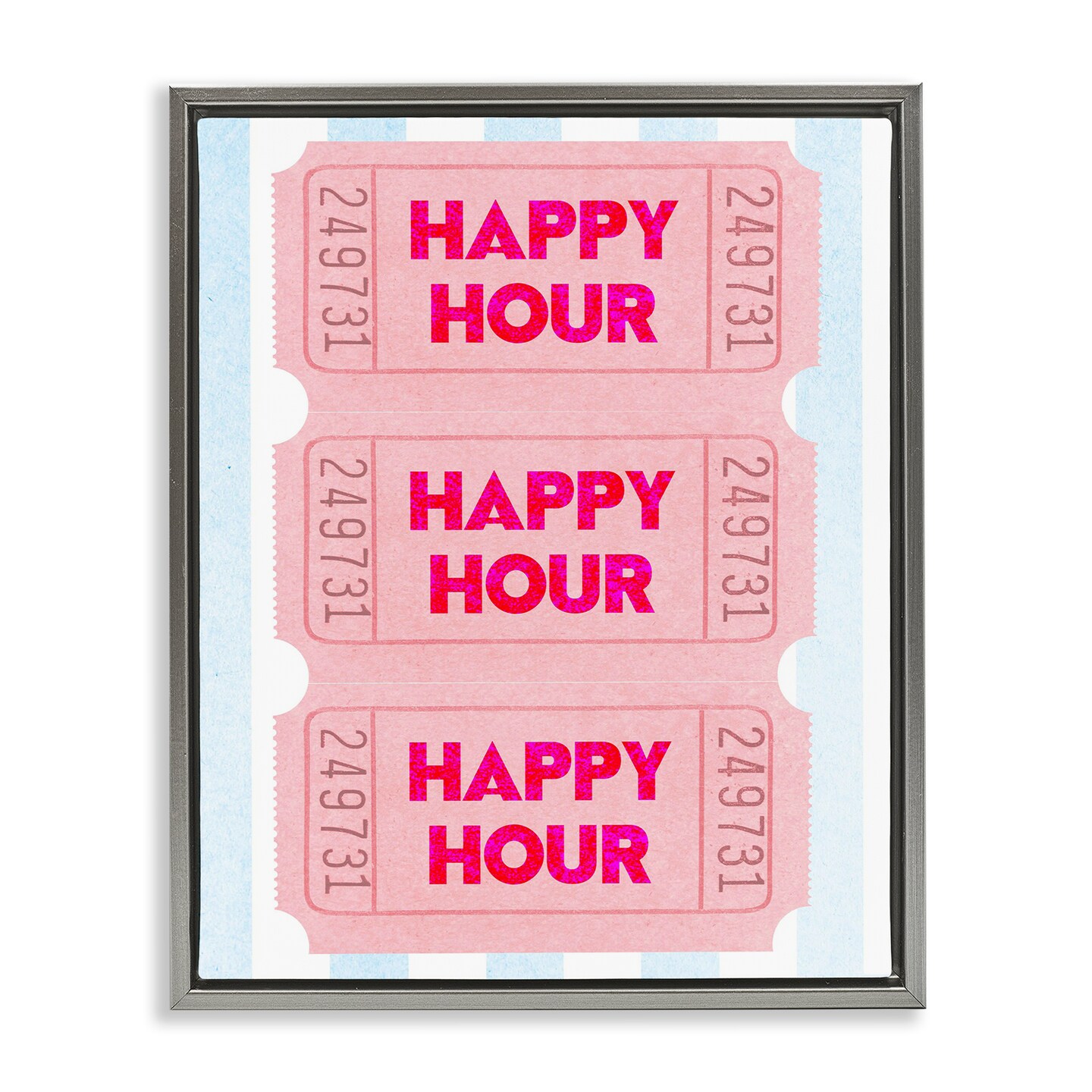 Stupell Industries Pink Happy Hour Tickets Floating Frame By Lil' Rue ...