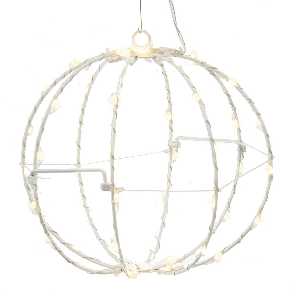 Kurt Adler 8-Inch Warm White LED Foldable Metal Sphere | Michaels