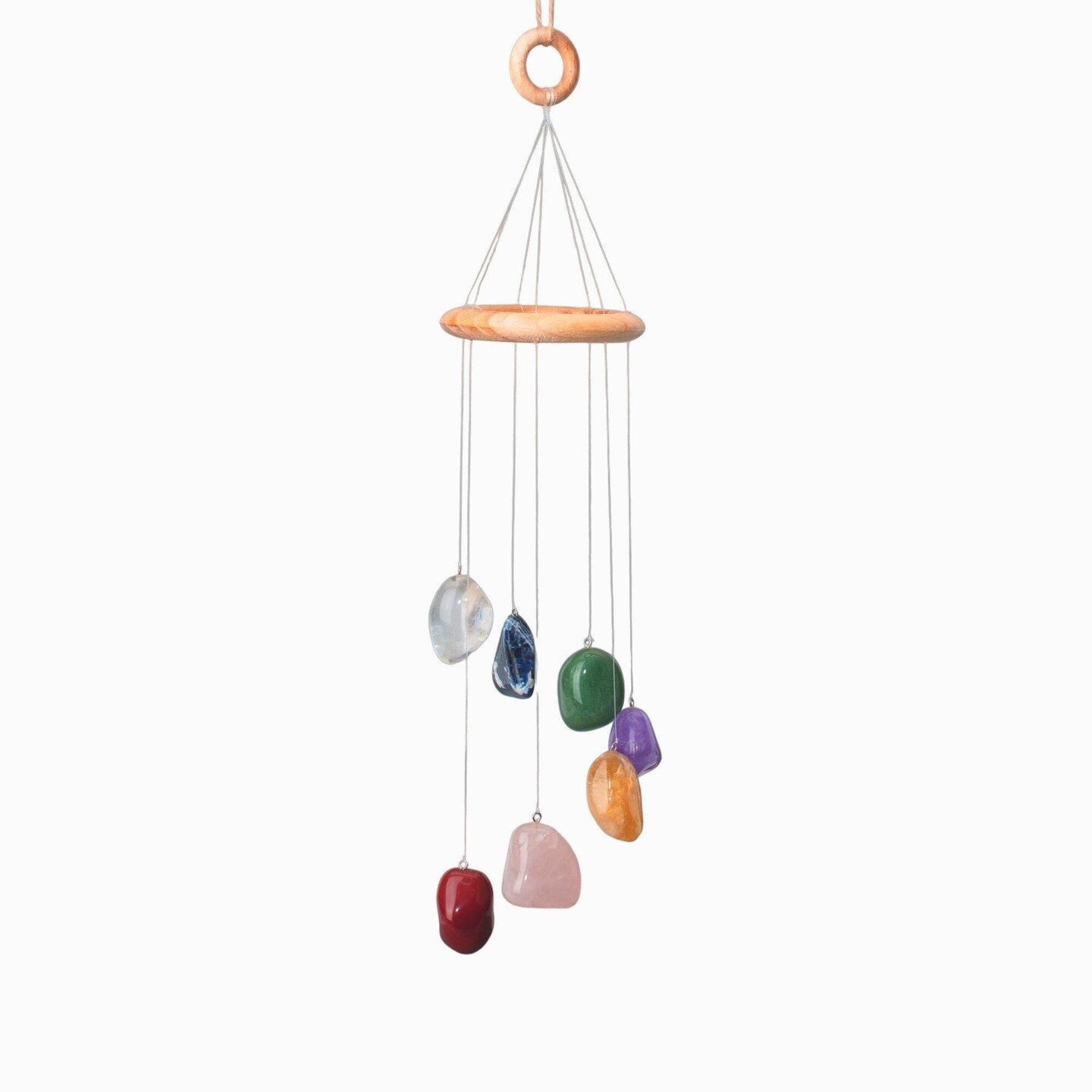 Crystal Wind Chime made of Chakra Stone Mobile, Light Catcher ...