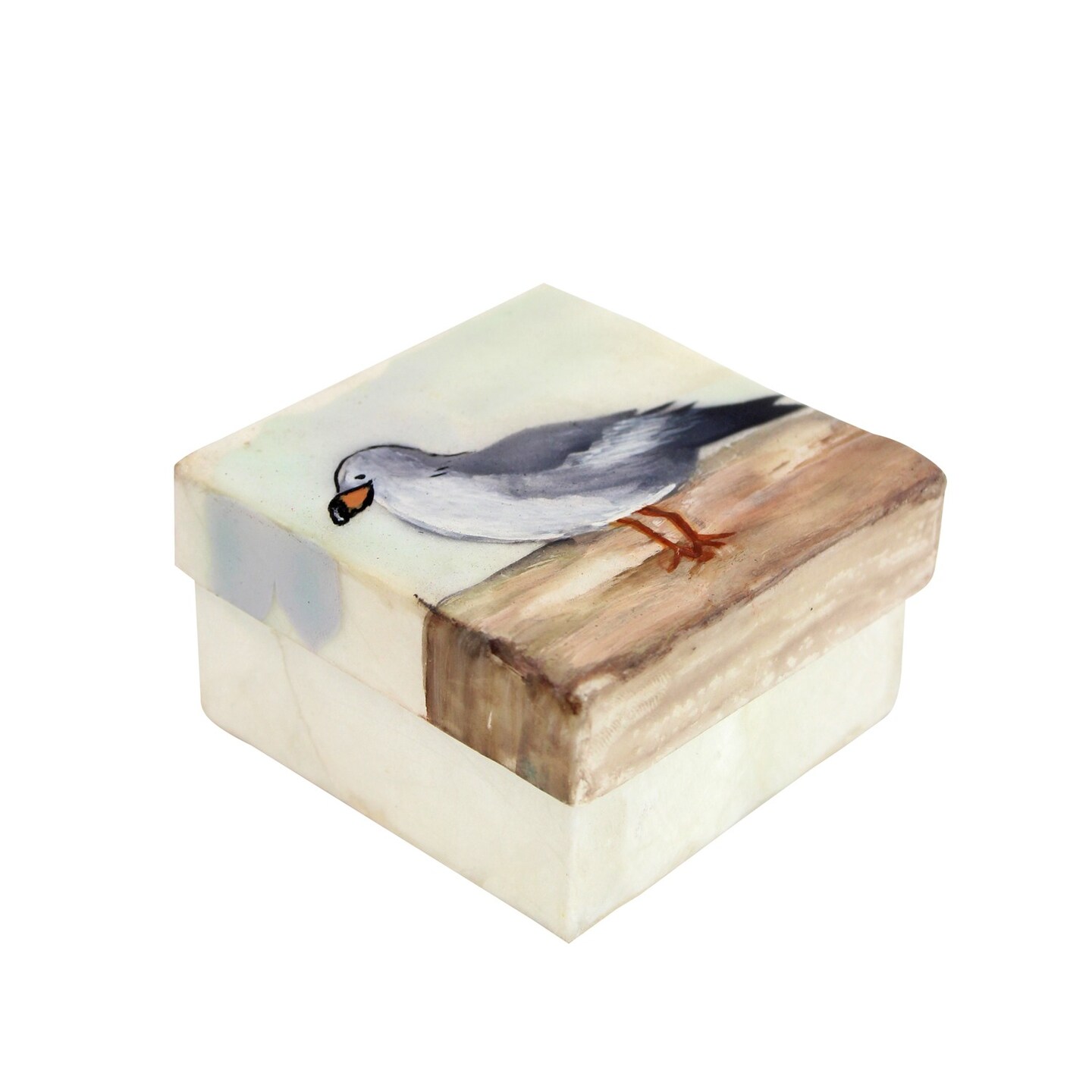 Capiz Box Seagull Design 3 x 1.5 x 3 Inches. | Michaels