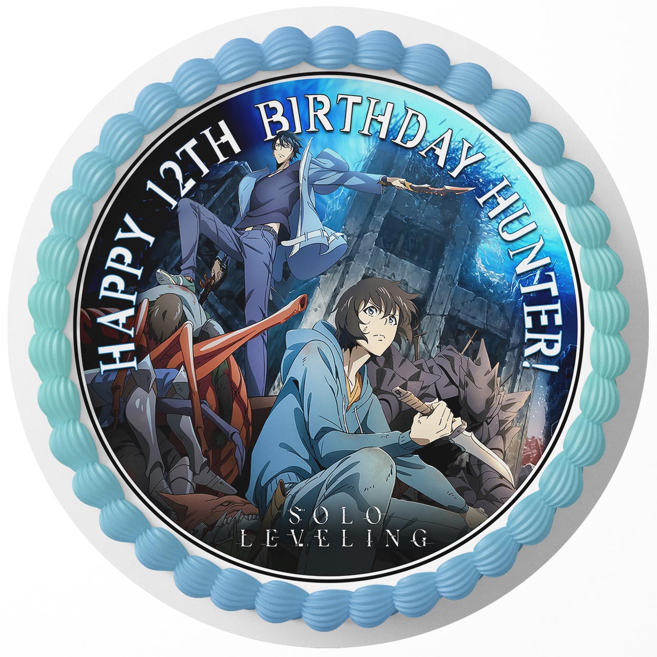 Solo Leveling Sung Jin-Woo Only I Level Up Anime Edible Cake Image ...