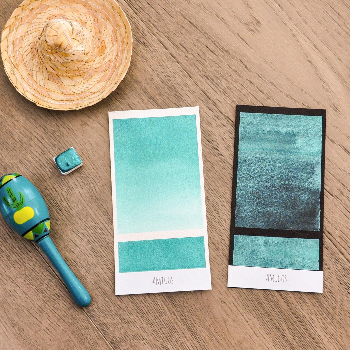 Amigos (Shimmer) Watercolor Paint | Quarter Pan, Half Pan, Full Pan ...