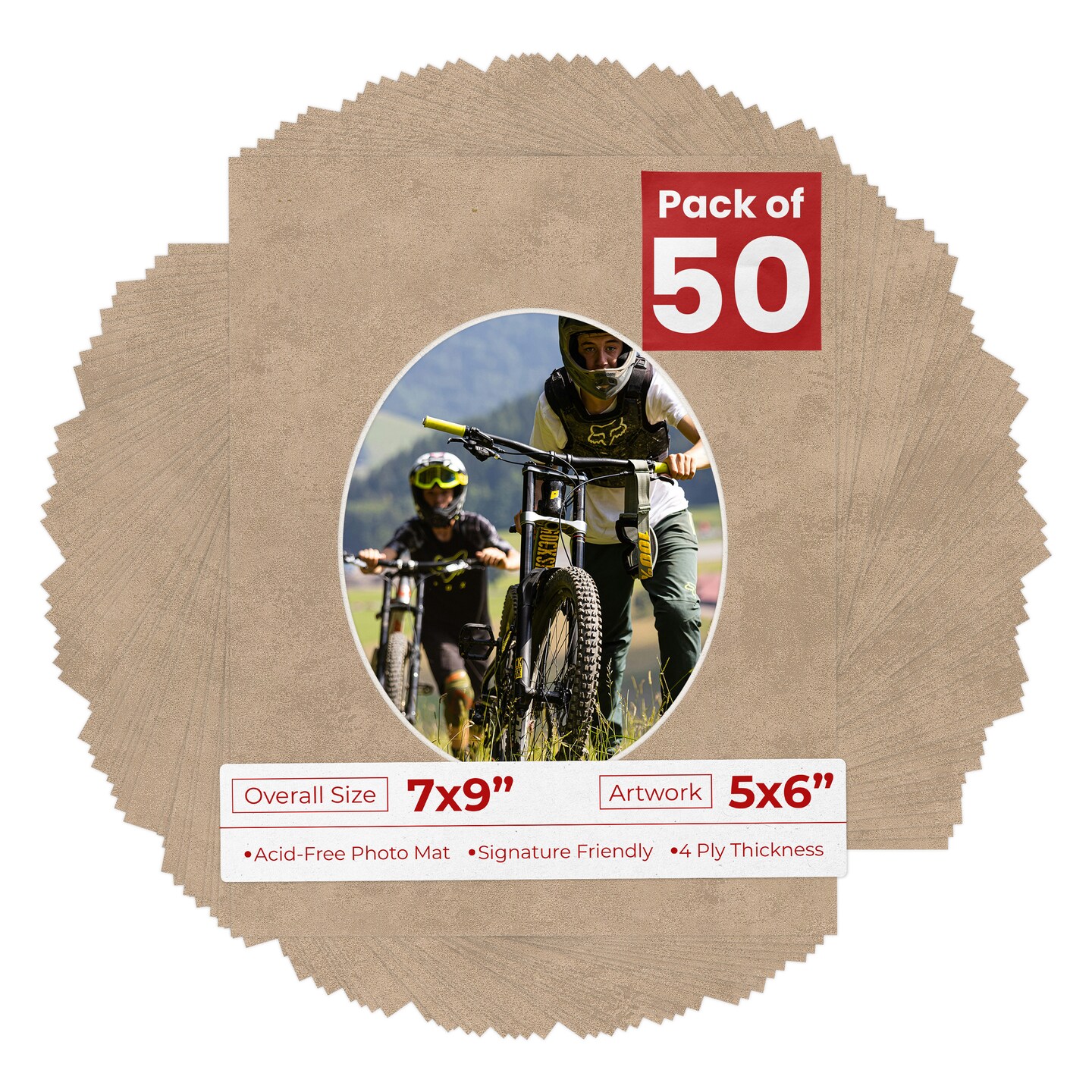 Earthen Taupe Mat Board for 7x9 Frames - Oval Opening for 5x6 Photos ...