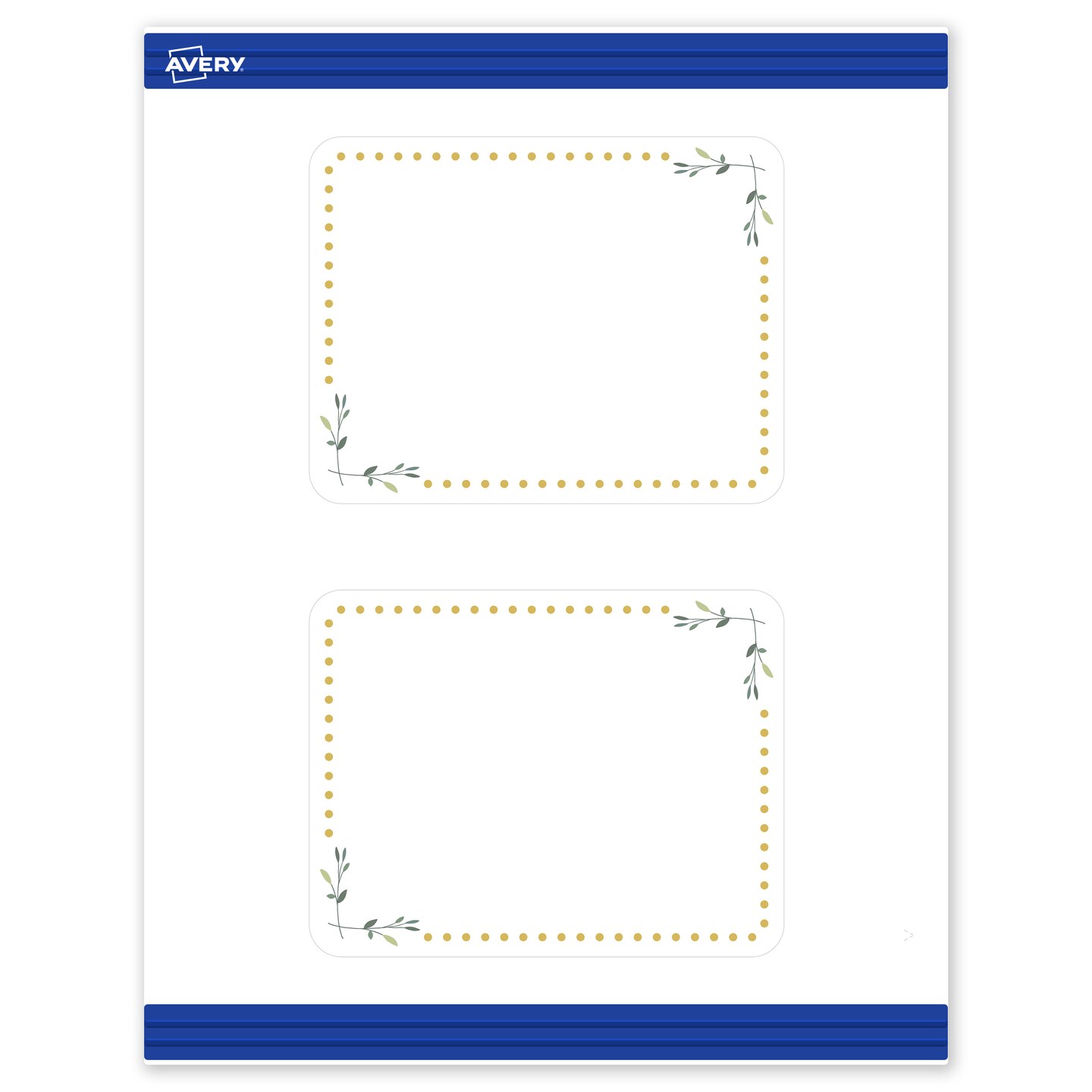 Avery Printable Rectangle Postcards with Rounded Corners, Gold Dots ...