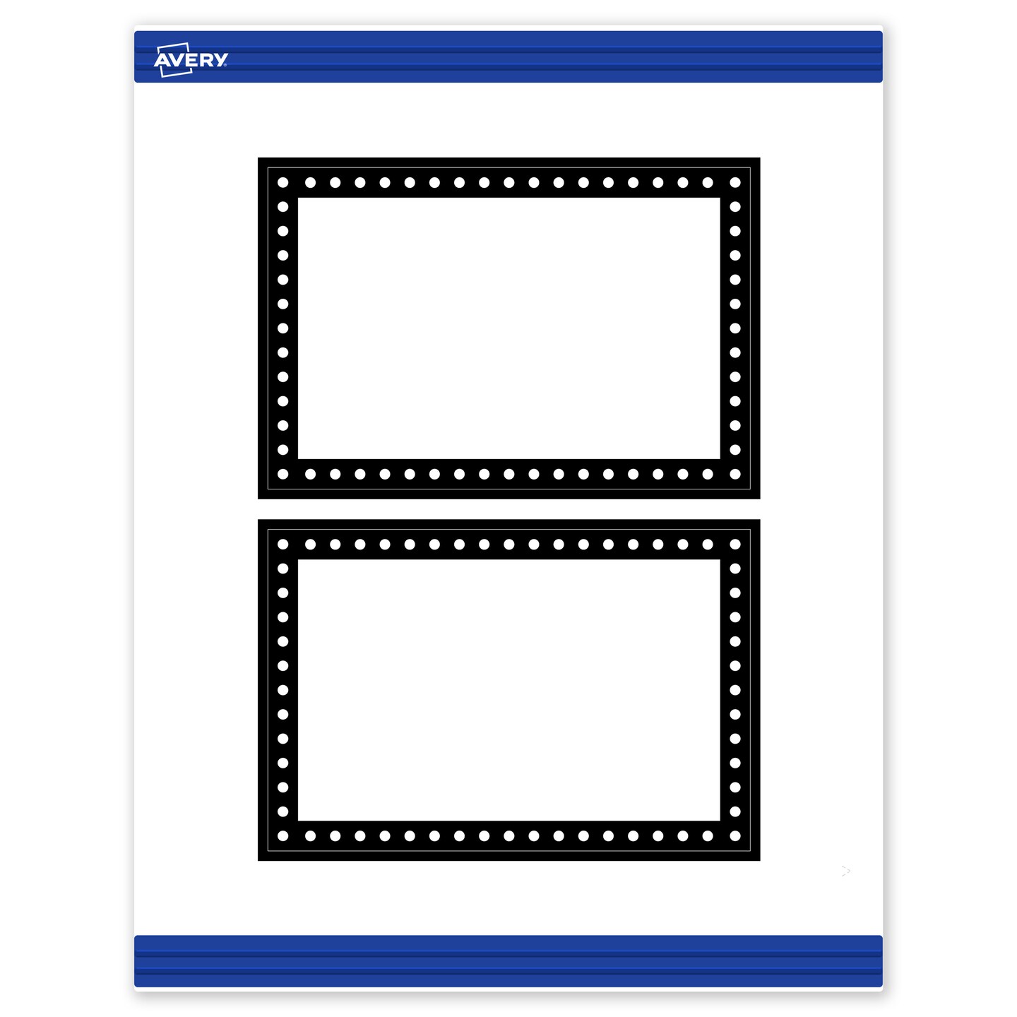 Avery Printable Rectangle Postcards, Black and White Polka Dots, 4" x 6 ...