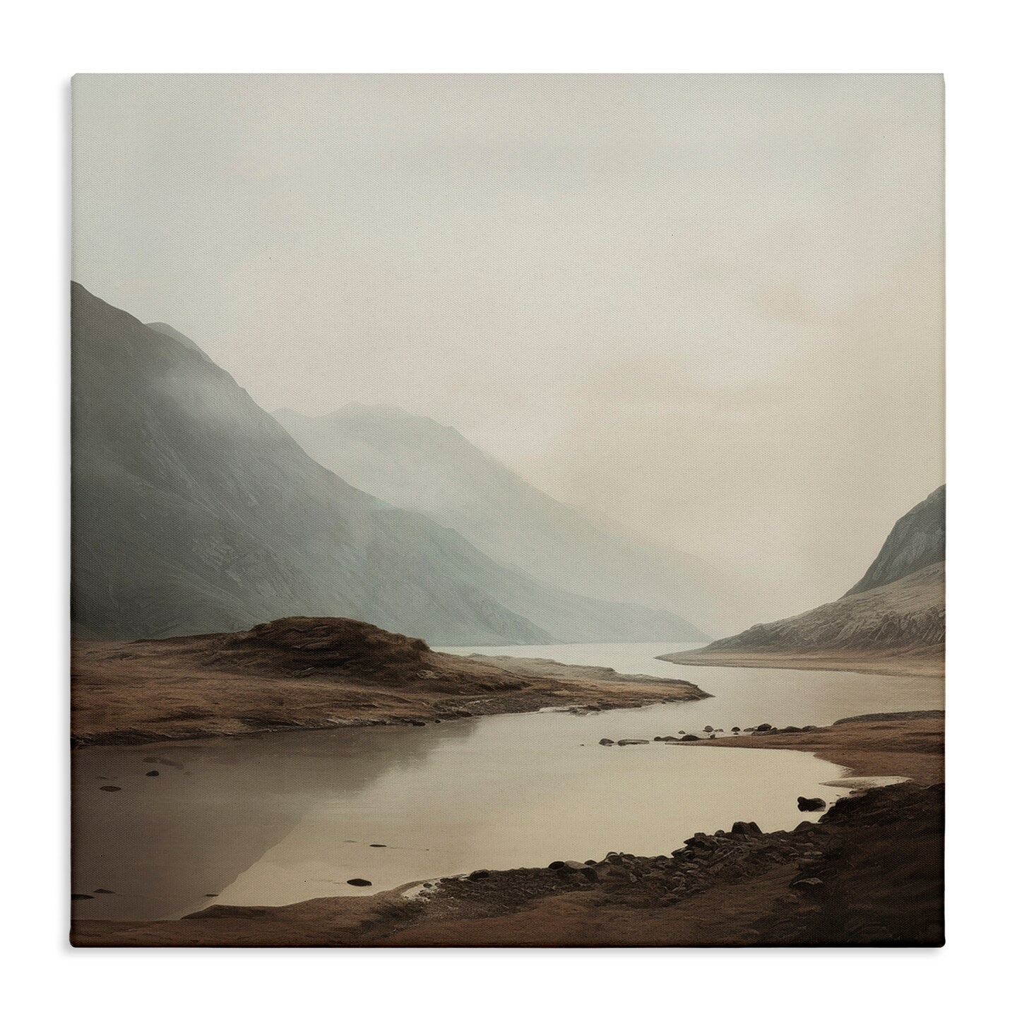 Stupell Industries River's Edge with Fading Cliffs Canvas By Lazar ...