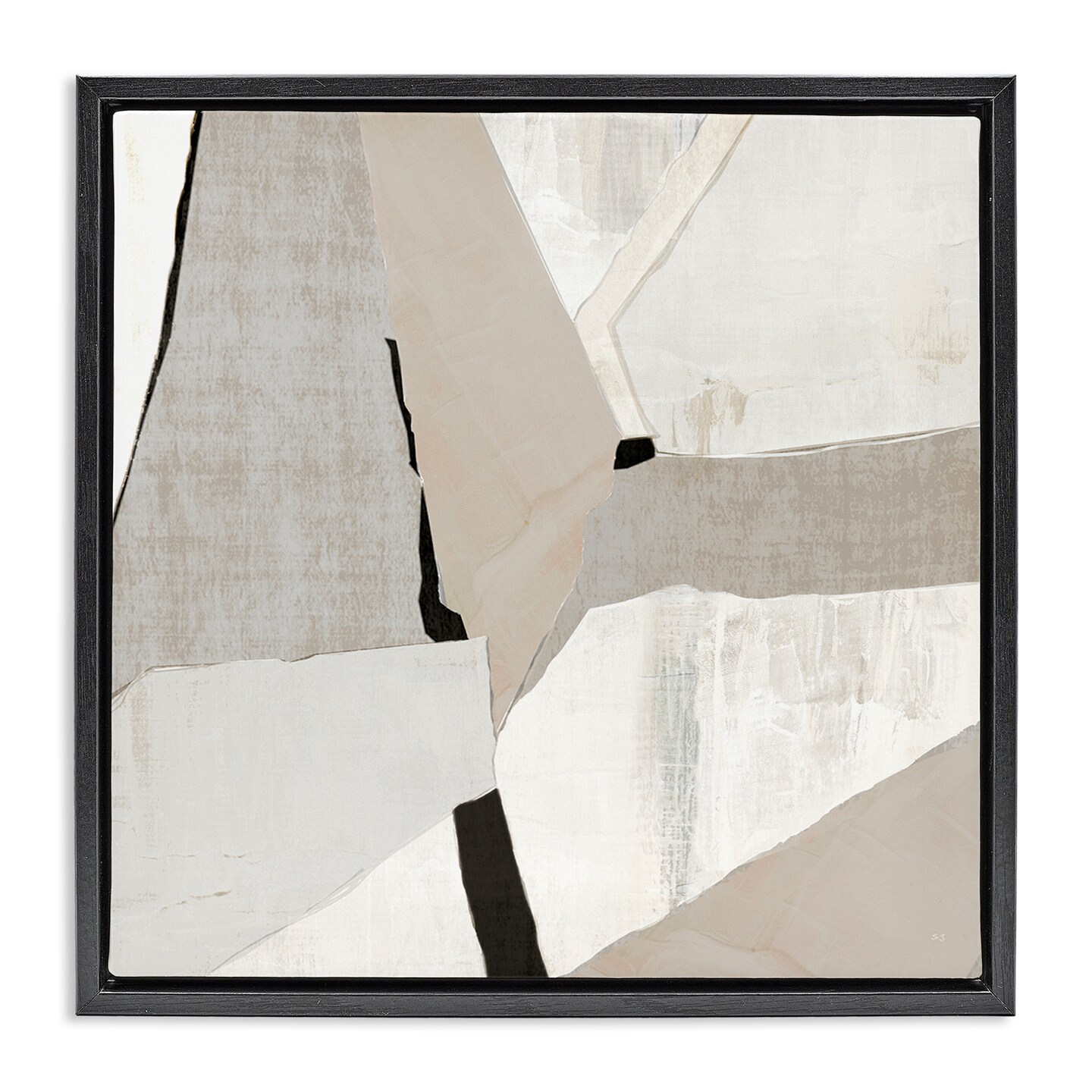 Stupell Industries Rugged Shapes in Beige Floating Frame By Susan Jill ...