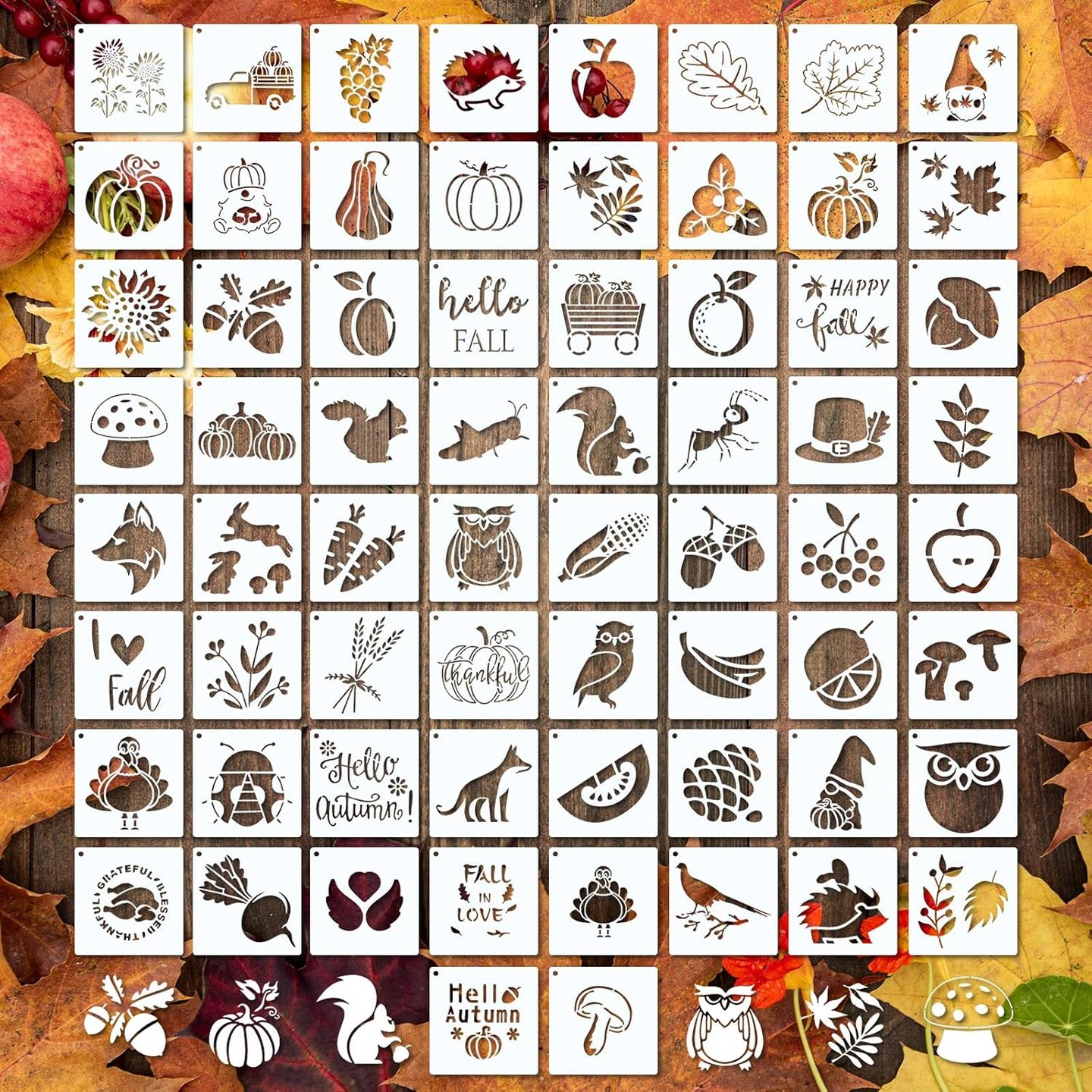 66 Pcs Small Stencils for Crafts Reusable 3 Inch Stencils | Michaels