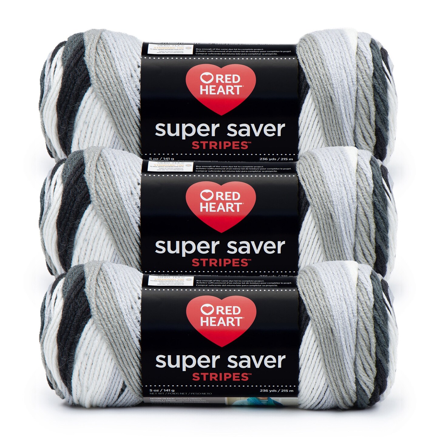 Red Heart Super Saver Yarn 3 Pack-Newspaper Stripe | Michaels