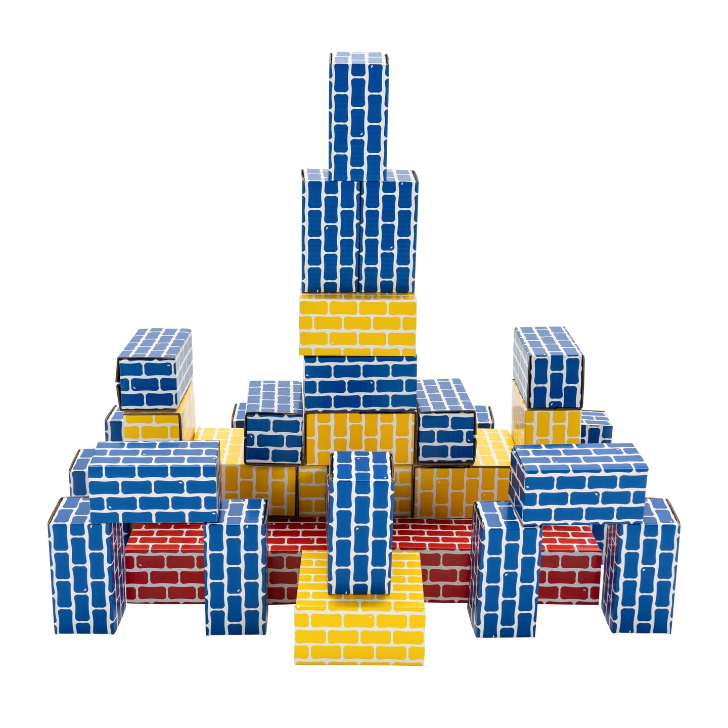 Childcraft Corrugated Building Blocks, Assorted Colors and Sizes, Set ...