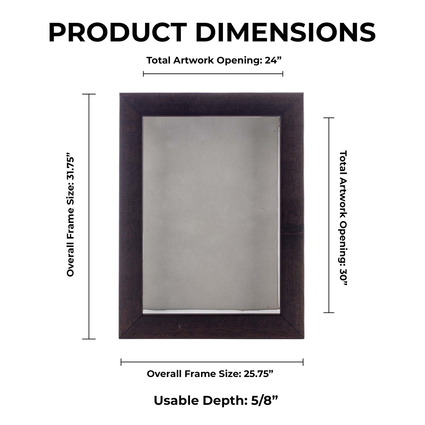 Rich Dark Brown Wood Shadow Box Frame with Acrylic Front - Light Brown ...