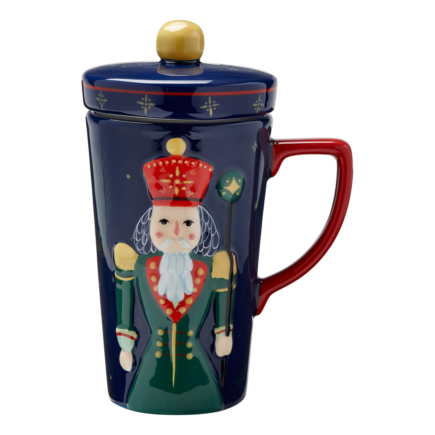 Navy Nutcracker Mug W/ Lid 16 oz | Michaels
