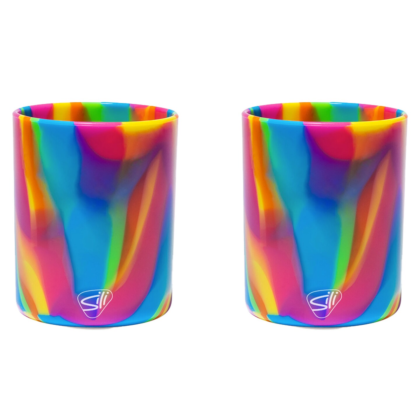 Silipint: Rocks Glasses 12oz: 2 Pack - Hippie Hops - Silicone Cocktail ...