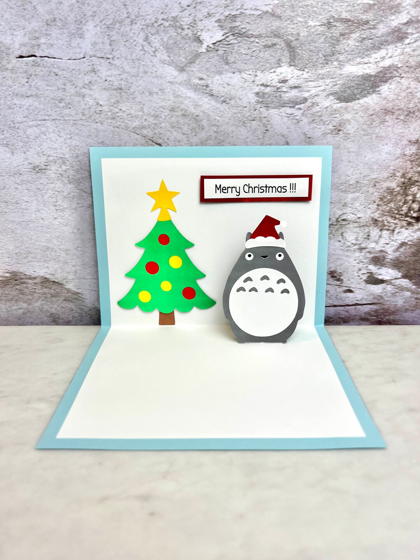 Totoro Christmas Card - Pop Up Totoro Christmas Card - Studio Ghibli ...
