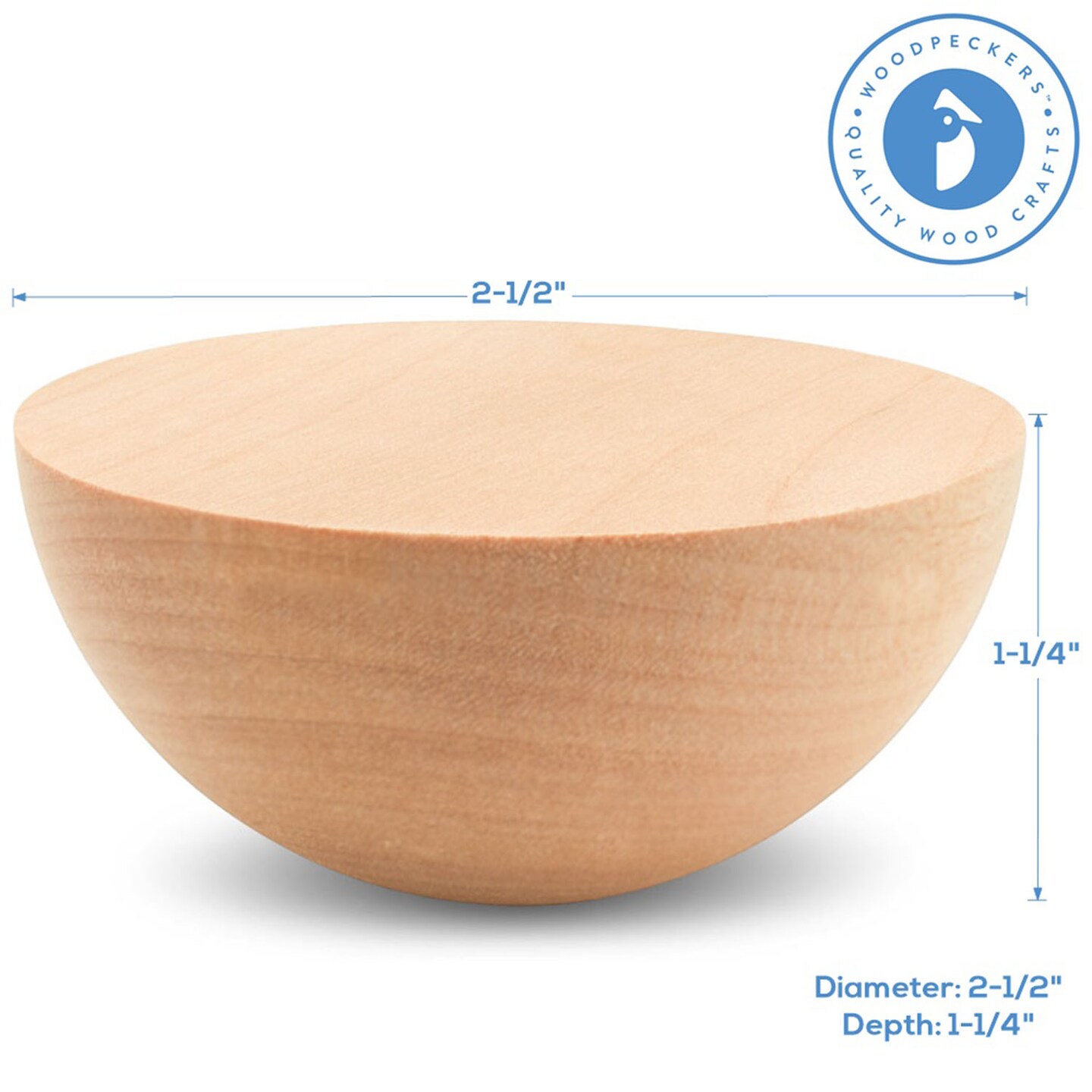 Wooden Split Balls, Multiple Sizes, Half Balls for Crafting and DIY ...