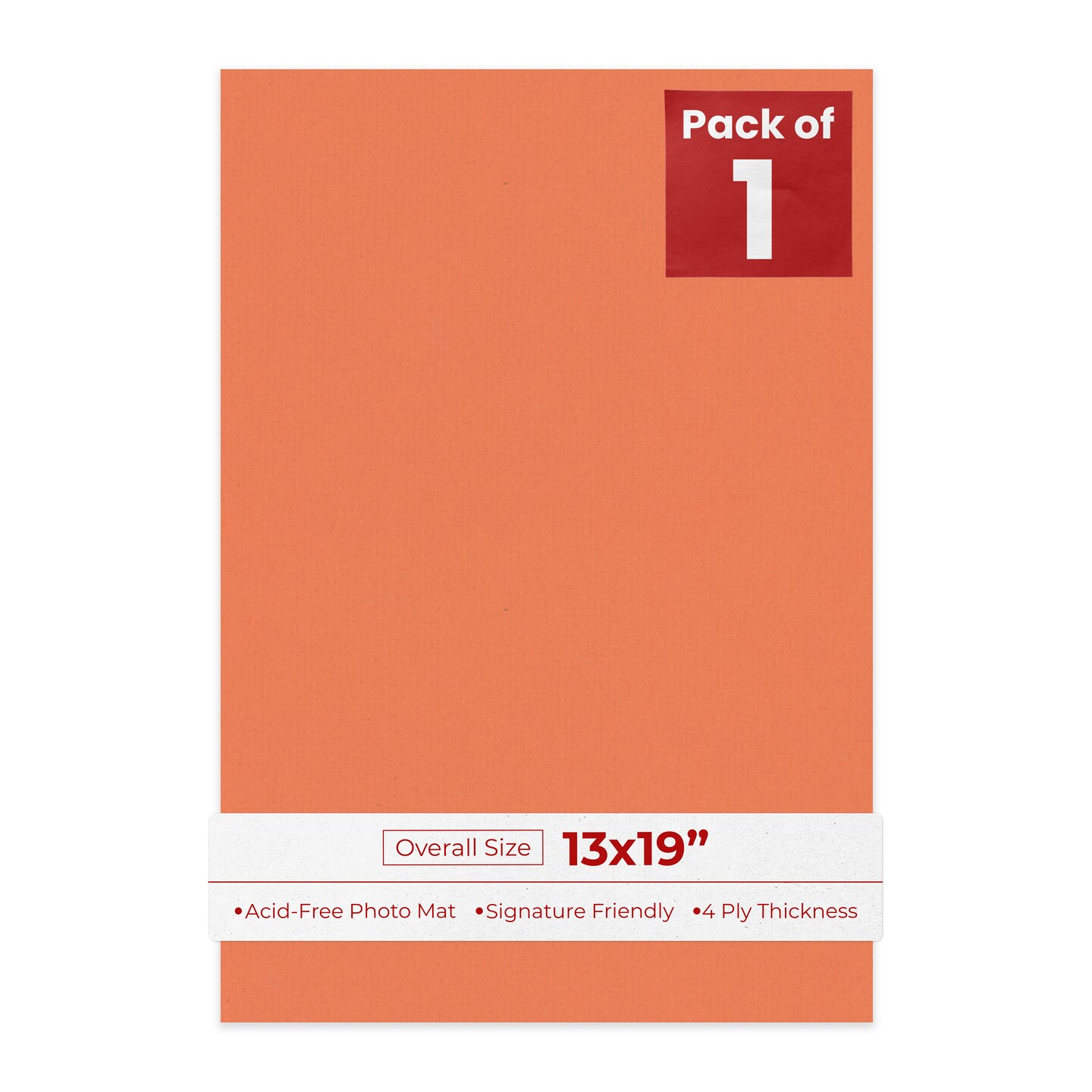 Carnelian Orange 13x19 Uncut Mat Board - Blank Sheets, No Opening ...