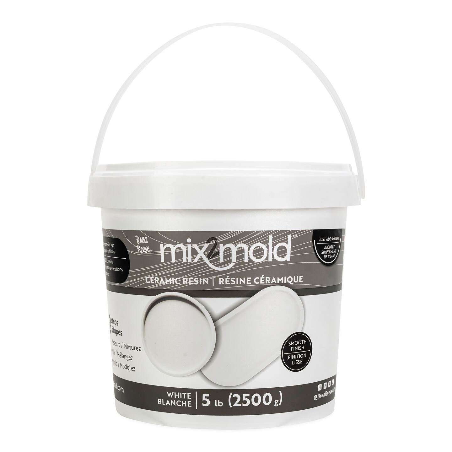 Brea Reese: Mix2Mold Ceramic Resin - White Powder 5.5lb Bucket - Non ...