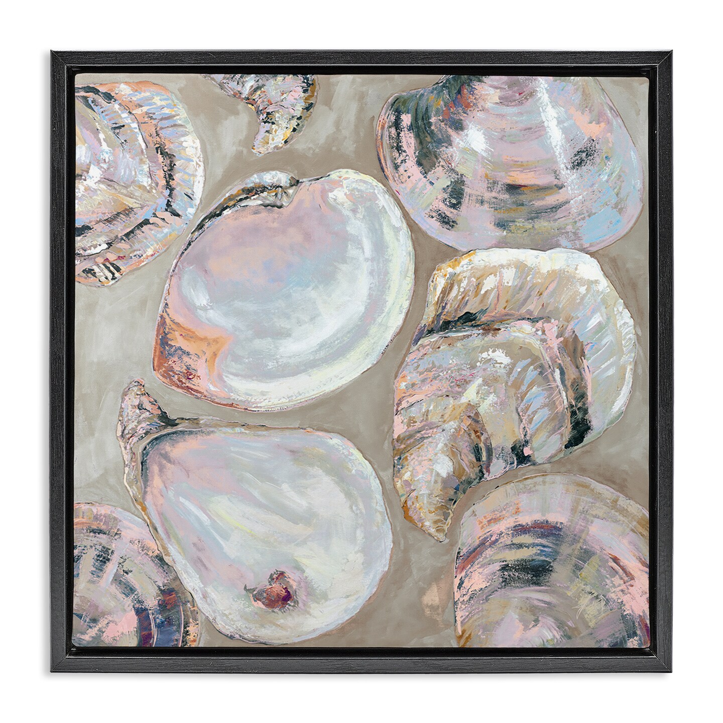 Stupell Industries Summer Seashells in Subtle Pink Floating Frame By ...