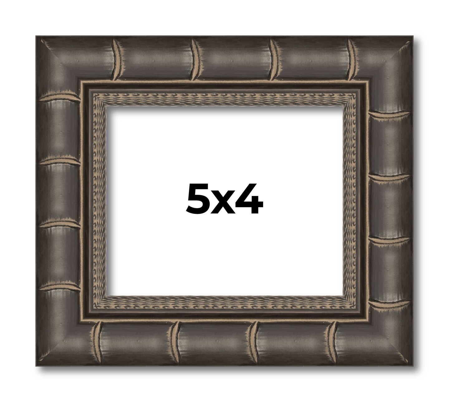 5x4 Modern Bamboo Picture Frame with UV-Resistant Acrylic & Acid Free ...