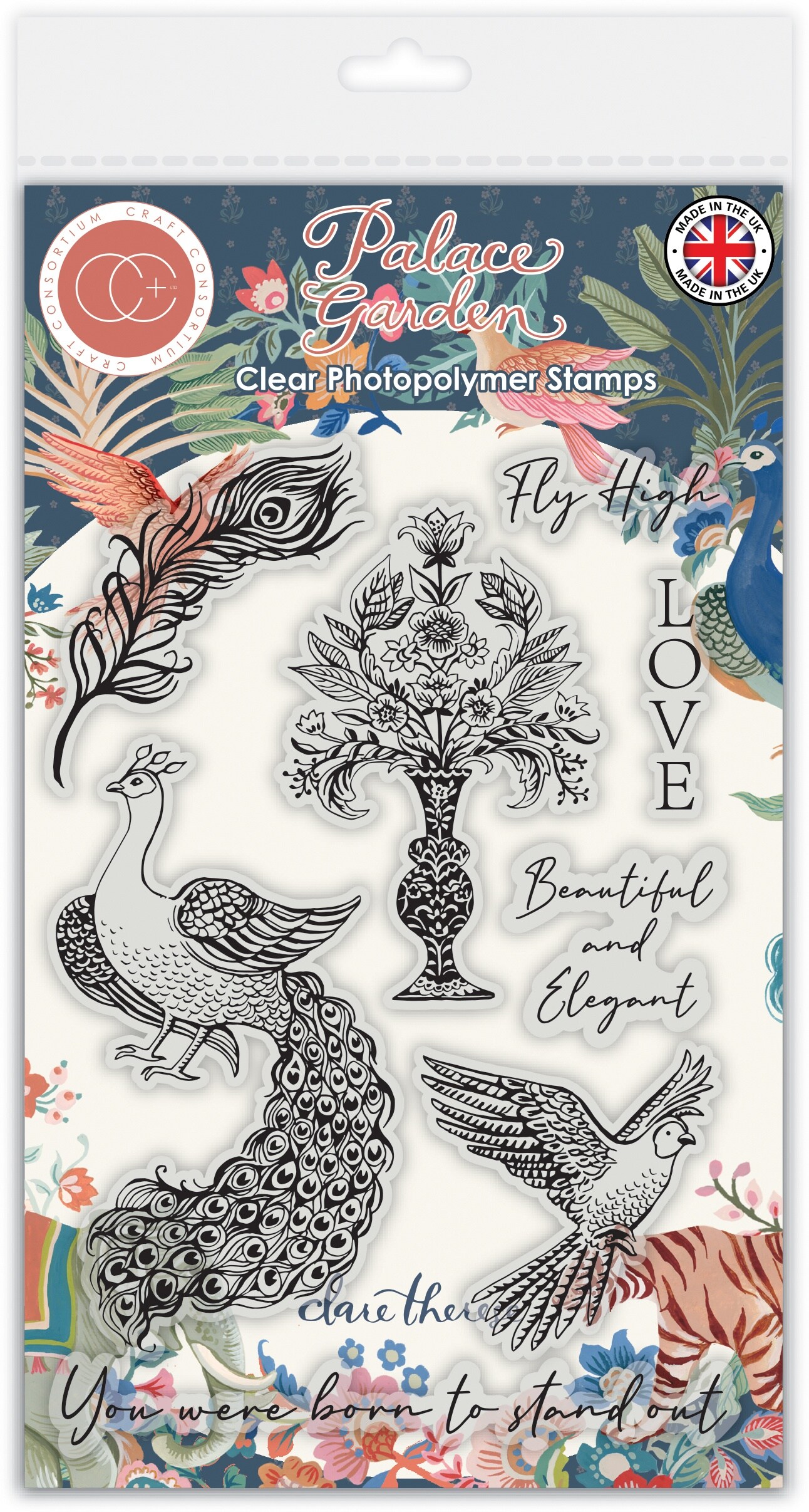 Craft Consortium Photopolymer Stamp Set-Fly, Palace Garden, Count: 1 ...
