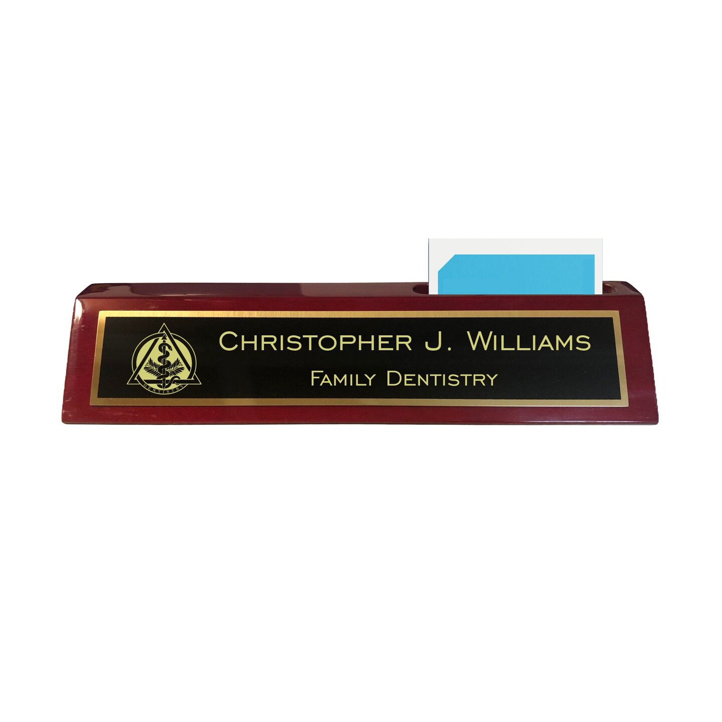 Personalized Dentist Name Plate for Desk Rosewood Finish with Dentistry ...