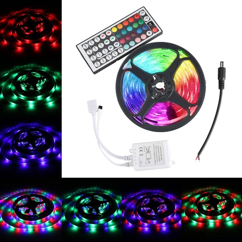 16.4ft Flexible RGB LED Strip Light Colour Changing TV Party Room Decor ...