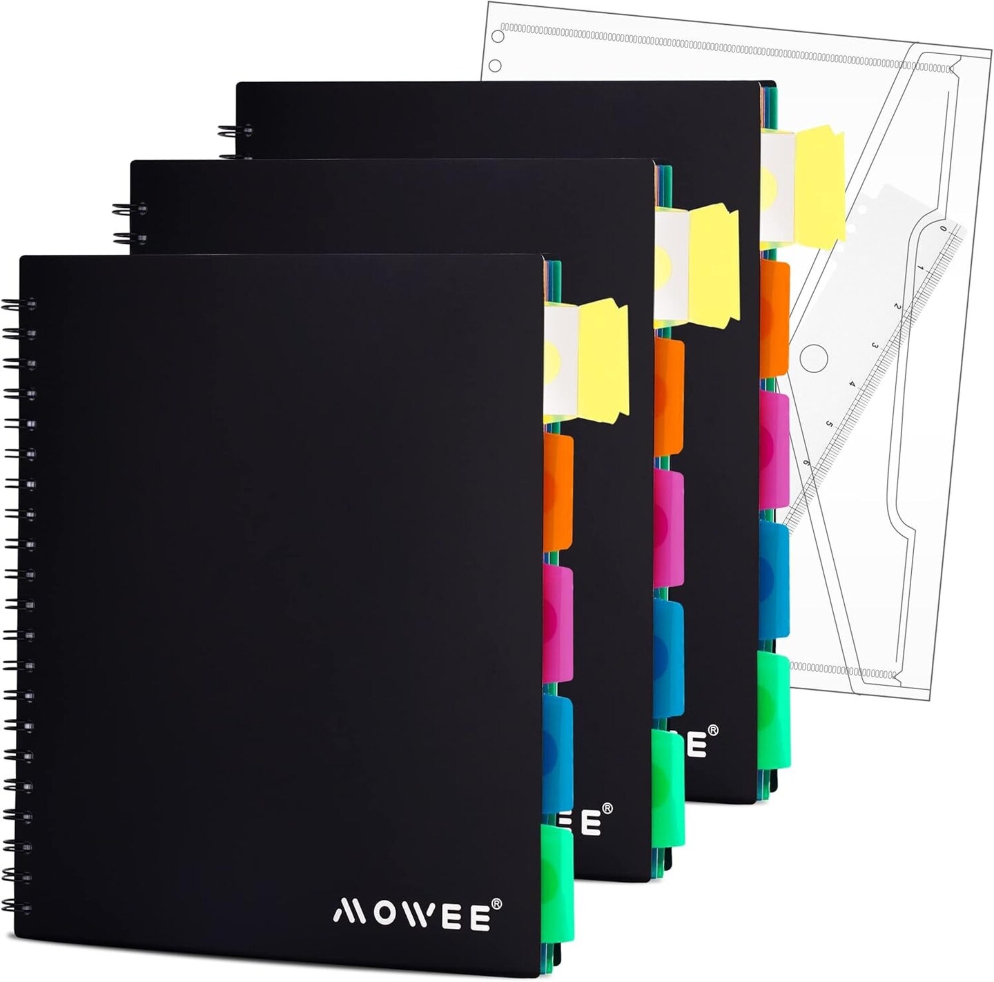 Spiral Notebook - 5 Subject Notebook, College Ruled Notebook with ...