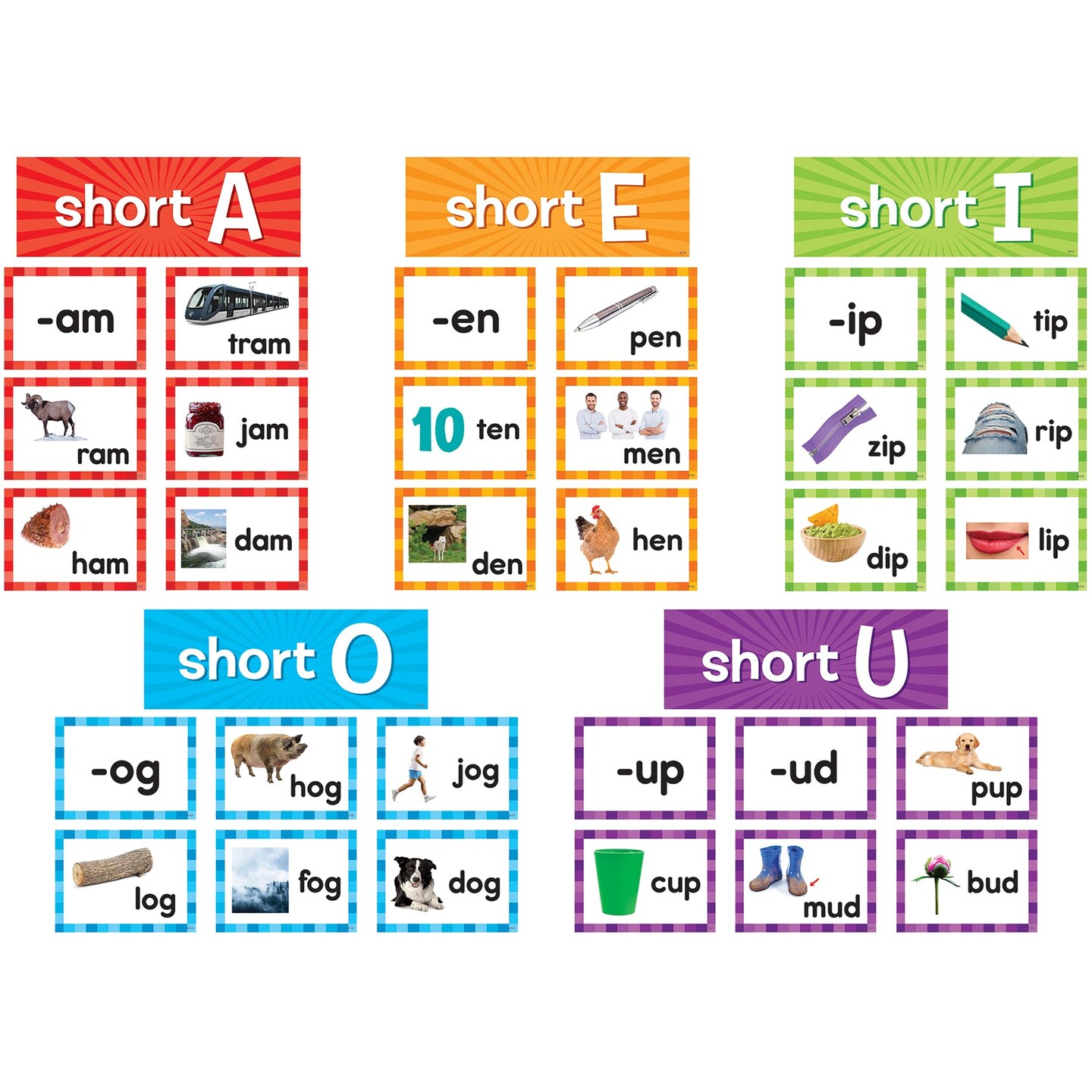 Short Vowels Pocket Chart Cards, 205 Pieces | Michaels